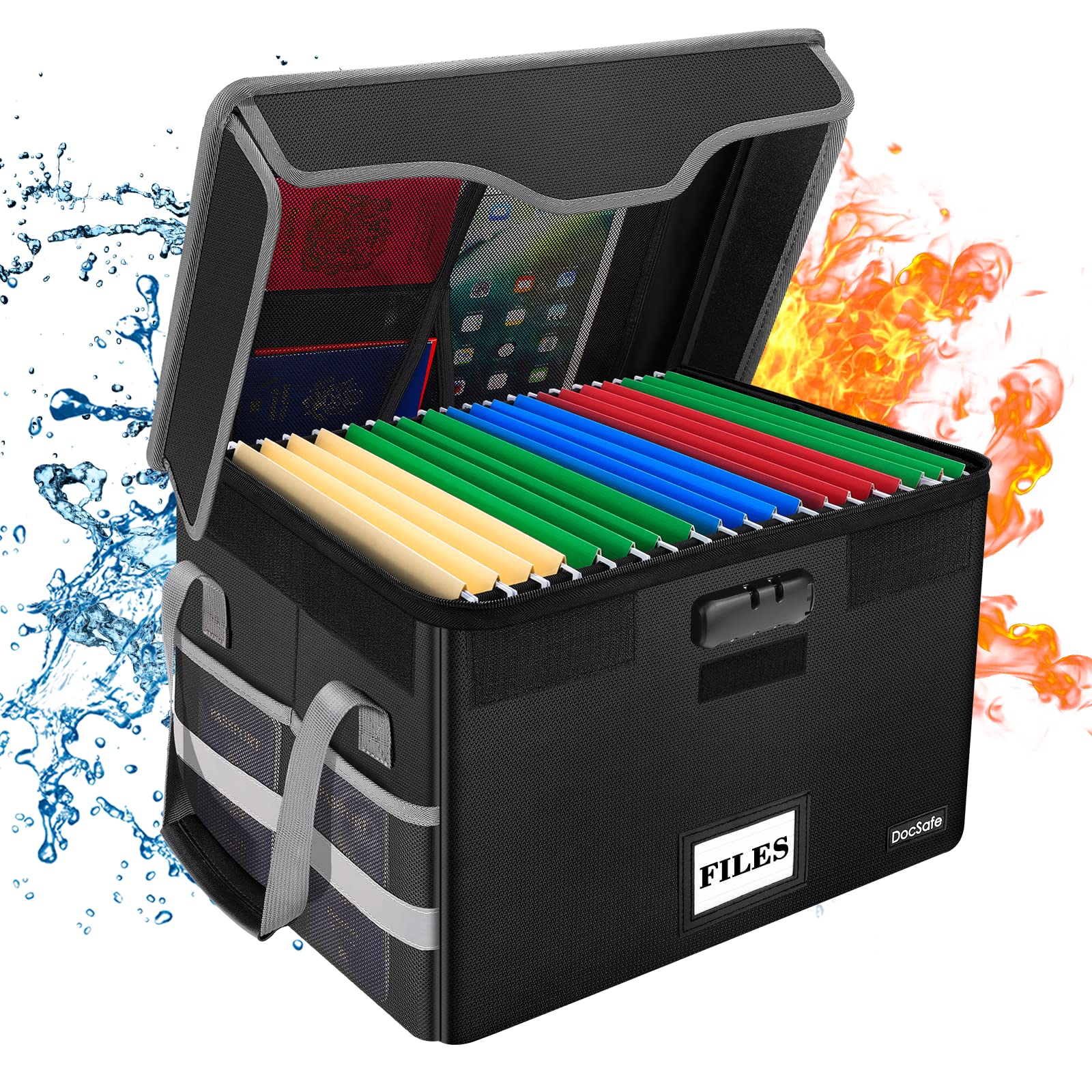 Buy File Box Fireproof Document Box with Lock,DocSafe File Storage ...