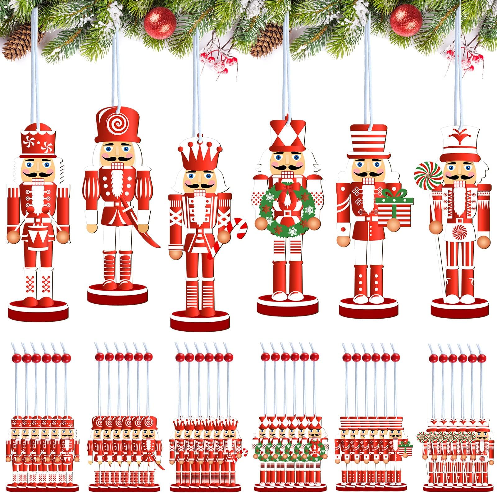Amazon.com: Spiareal 36 Pieces Christmas Nutcrackers Decorations ...