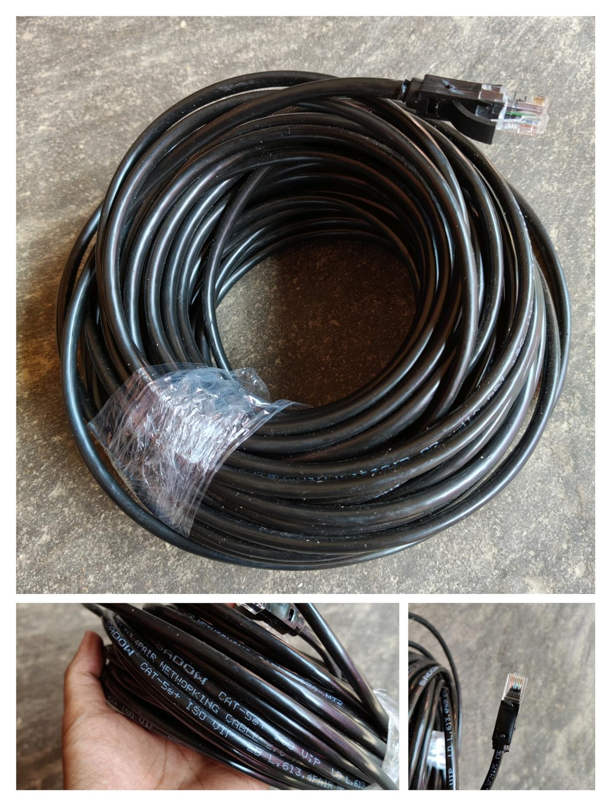 Sadow 25 Meter Cat5e Heavy Duty Outdoor Cable Weatherproof/UV Resistant ...