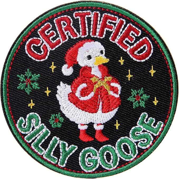 Amazon.com: XMJY Christmas Certified Goose Iron On Patches, Funny ...