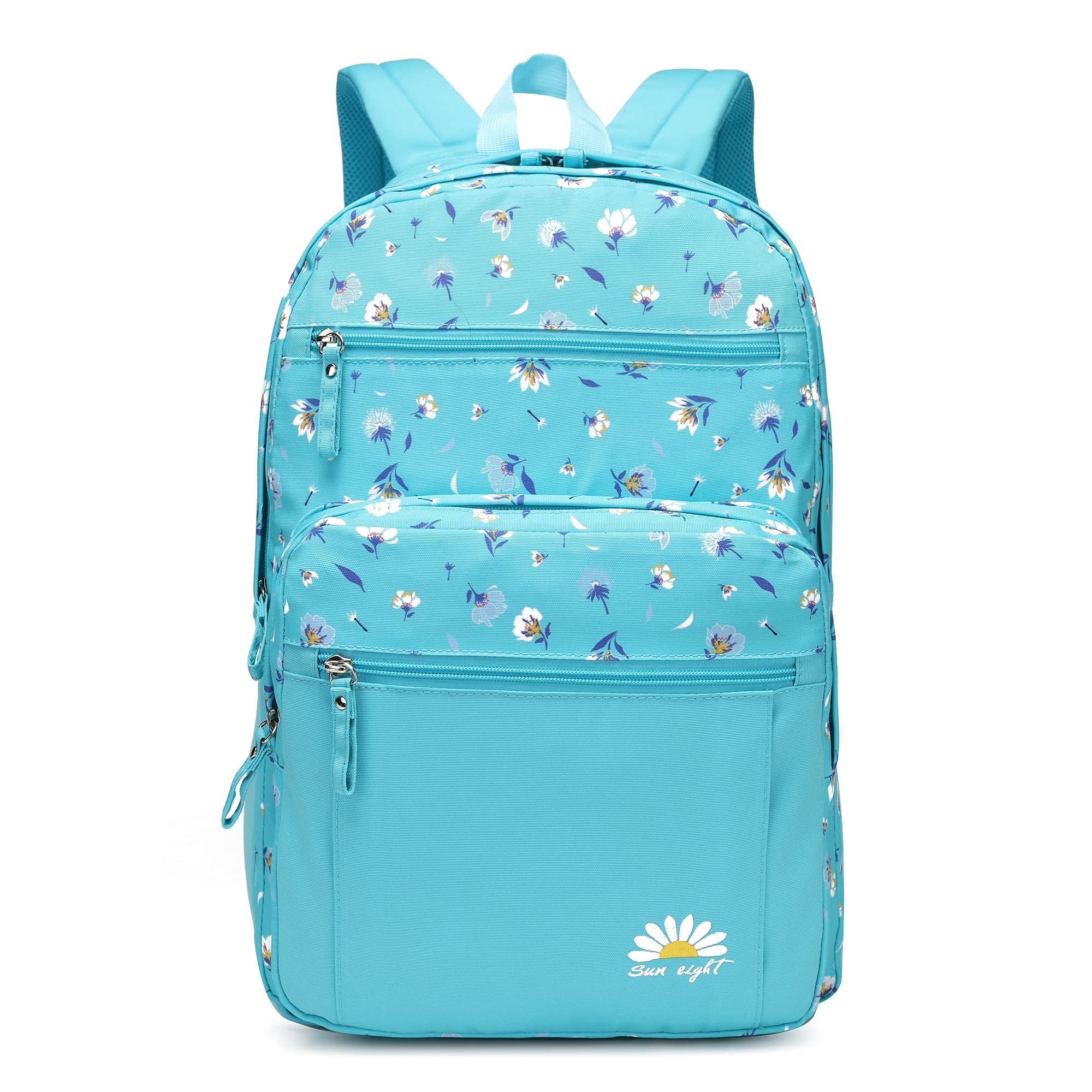 sun eight Backpack For Girls Backpacks for School Light Backpack Aqua-Blue