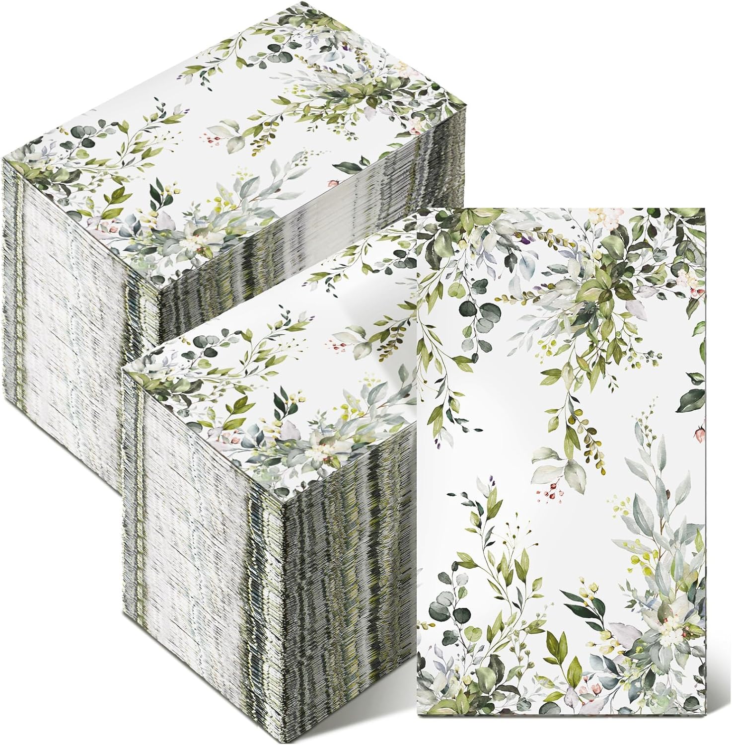 Seajan 200 Pcs Sage Green Eucalyptus Guest Napkins Disposable Hand seajan-200-pcs-sage-green-eucalyptus-guest-napkins-disposable-hand