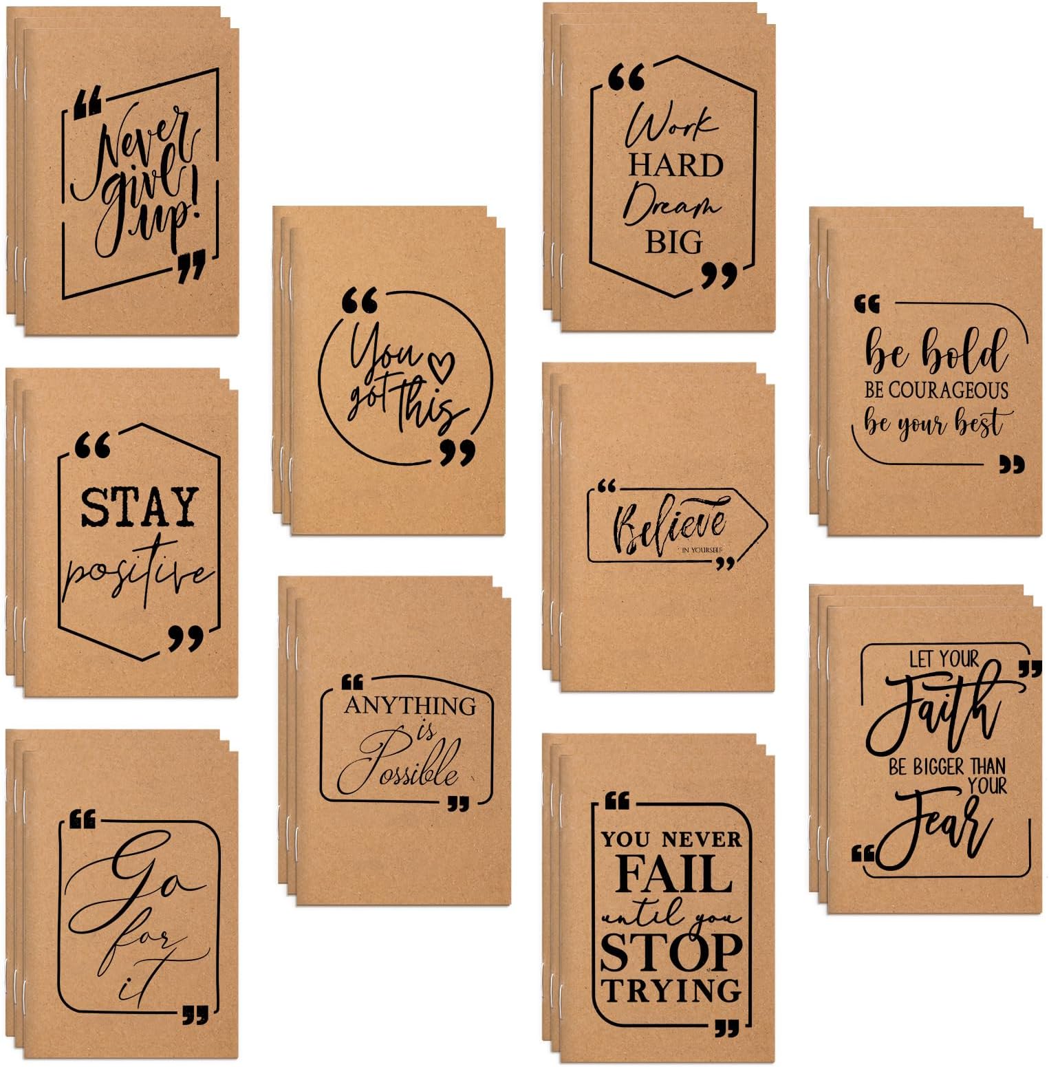 Fulmoon 30 Pcs Mini Motivational Notebooks Bulk for Employee ...