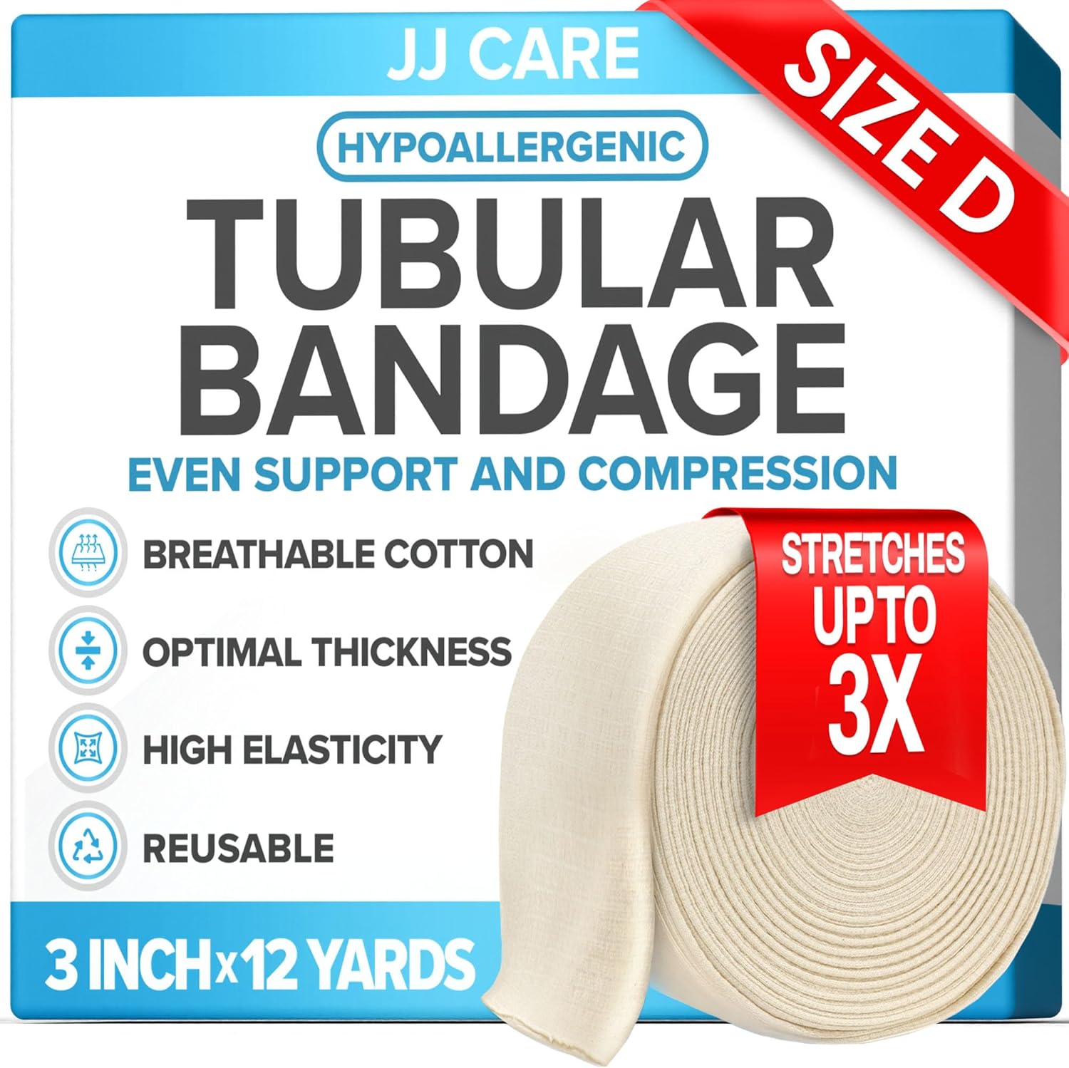 JJ CARE Tubular Bandage, 3” x 12 Yards Stockinette Philippines | Ubuy