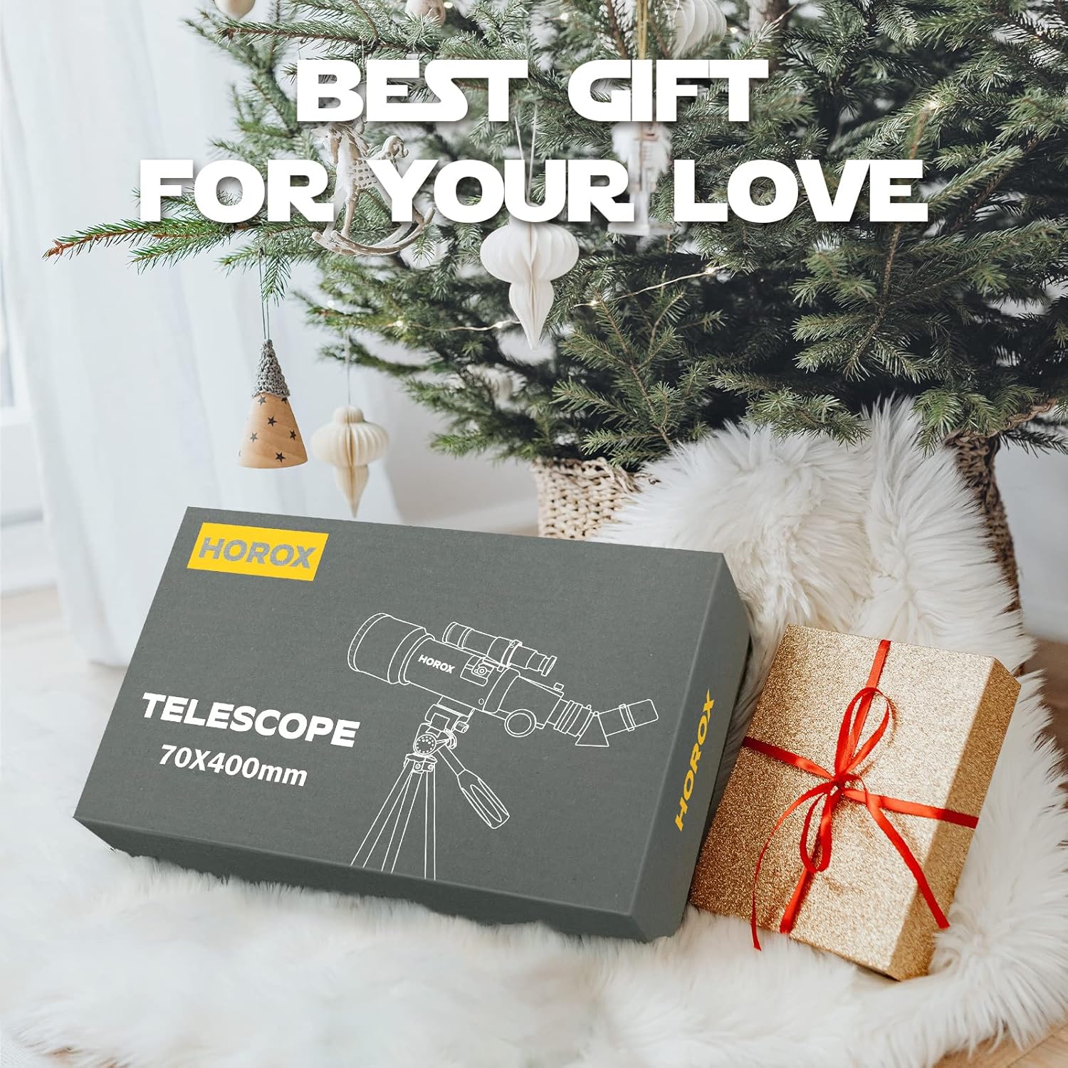Telescopio para adultos y niños Telescopio refractor HOROX de 2756in de ...