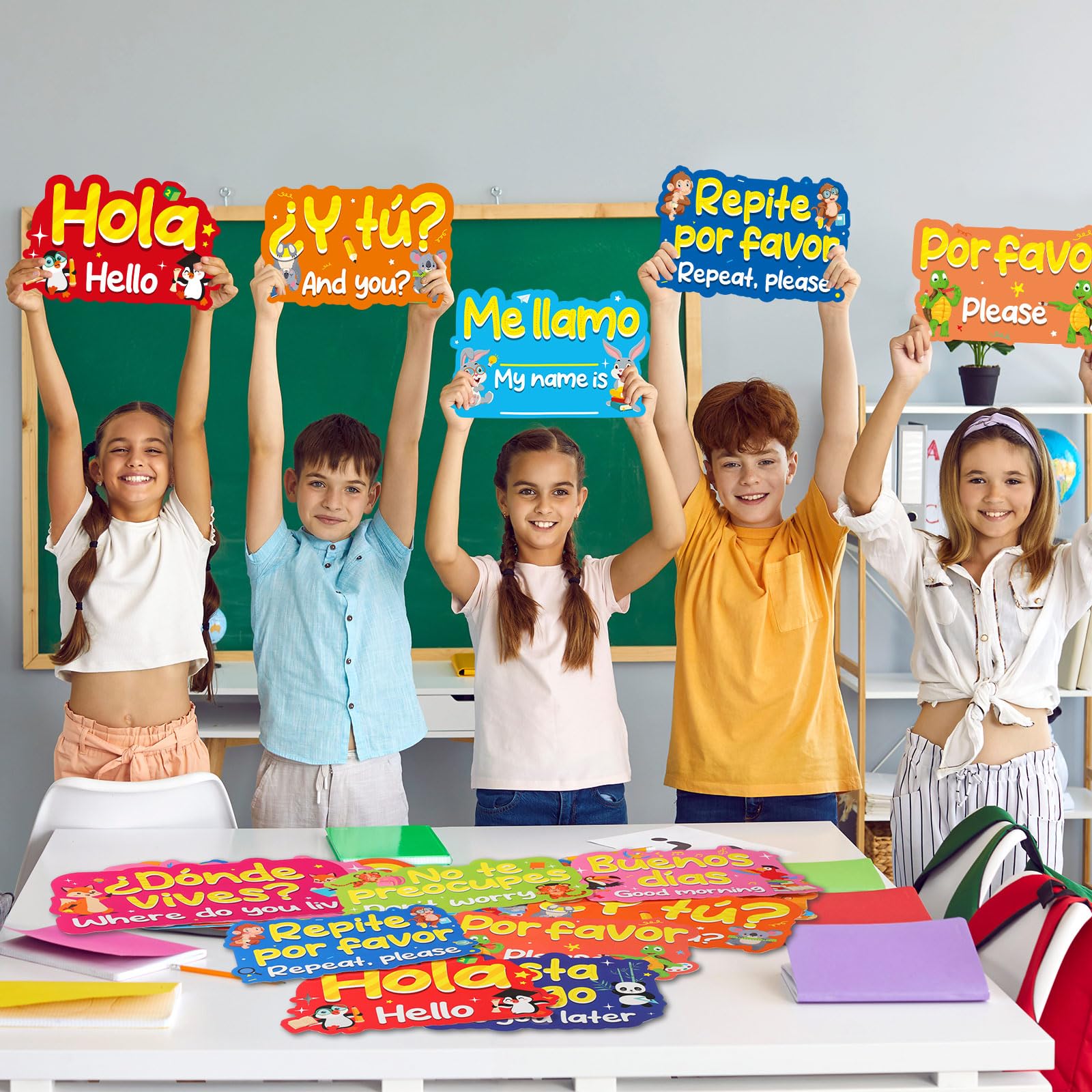 Snapklik.com : Pasimy 20 Pcs Spanish Posters Spanish Phrases Classroom ...