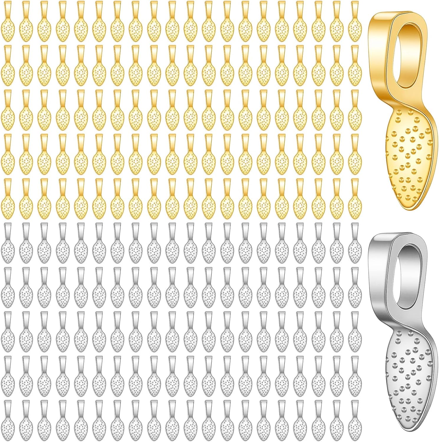 Amazon.com: Matwsec 200 Pcs Bails for Jewelry Making Spoon Glue on ...