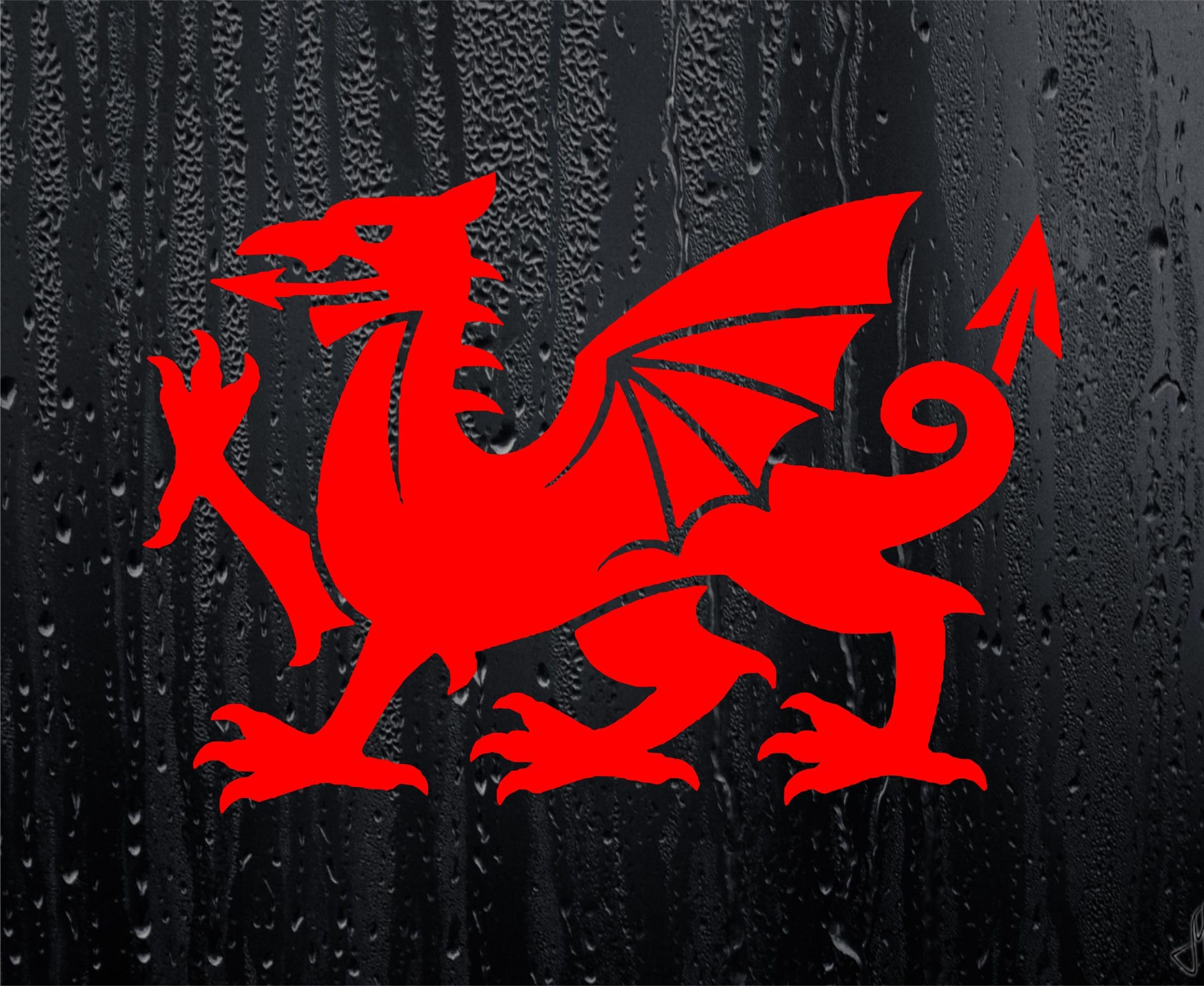 Welsh Dragon Cymru Wales Car Van Bumper Window Vinyl Decal Sticker ...