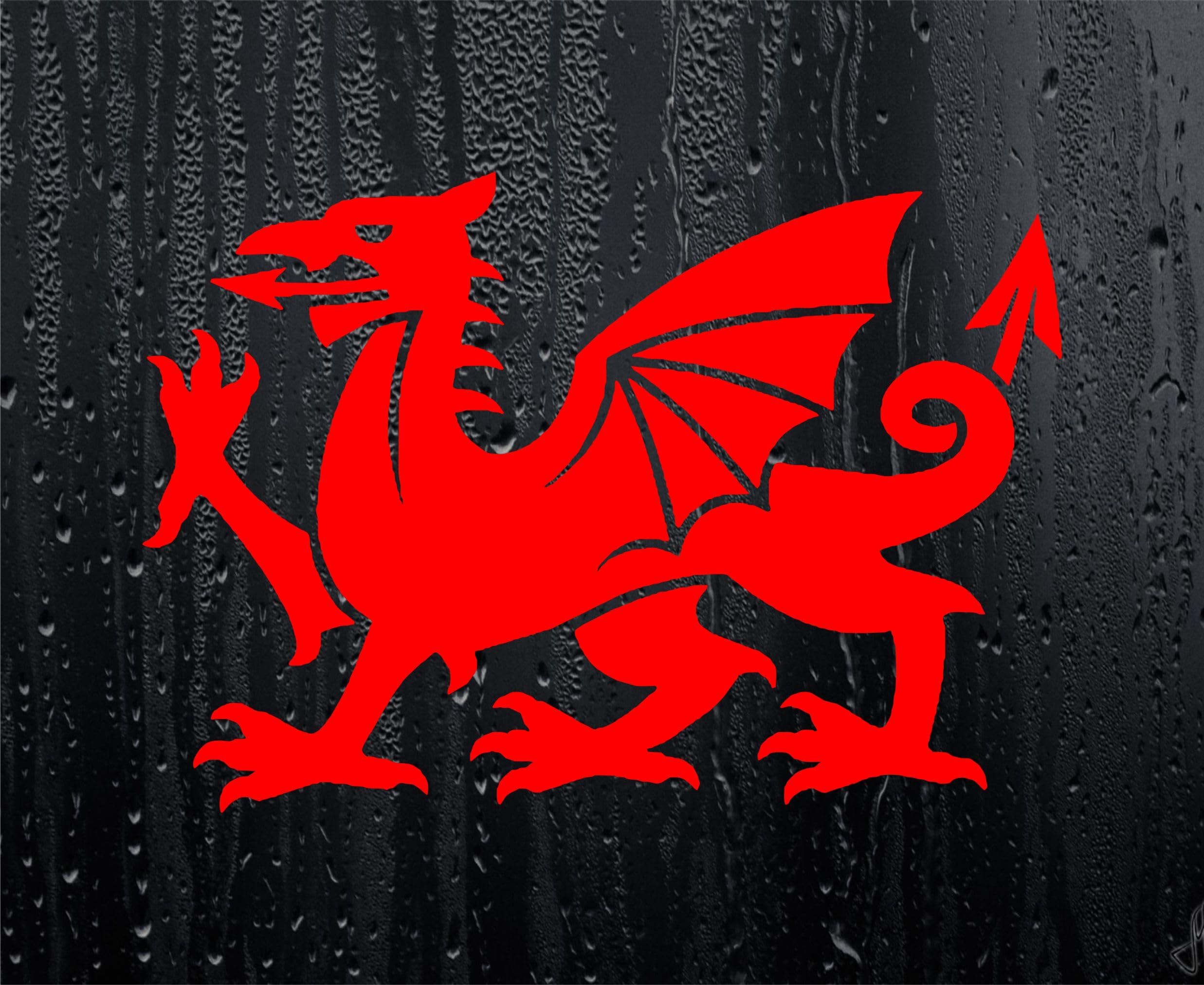 Car Sticker Welsh Cymru Dragon Fun Wales Novelty Bumper Door Boot Decal ...