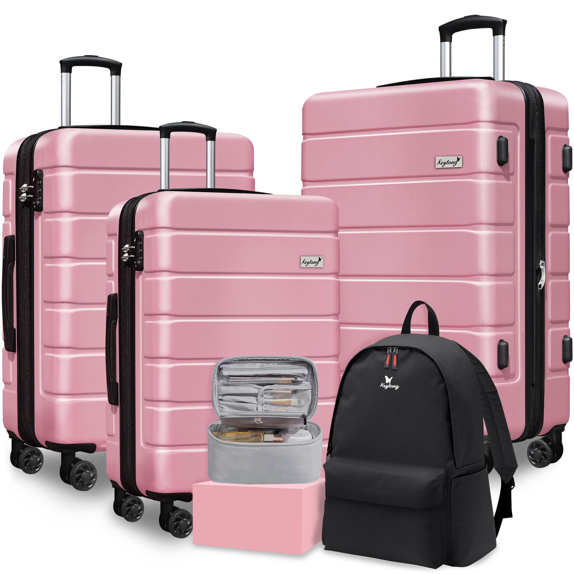 Amazon.com | Explorer Luggage Set with TSA Lock, Lightweight Hardside Suitcase with Spinner ...