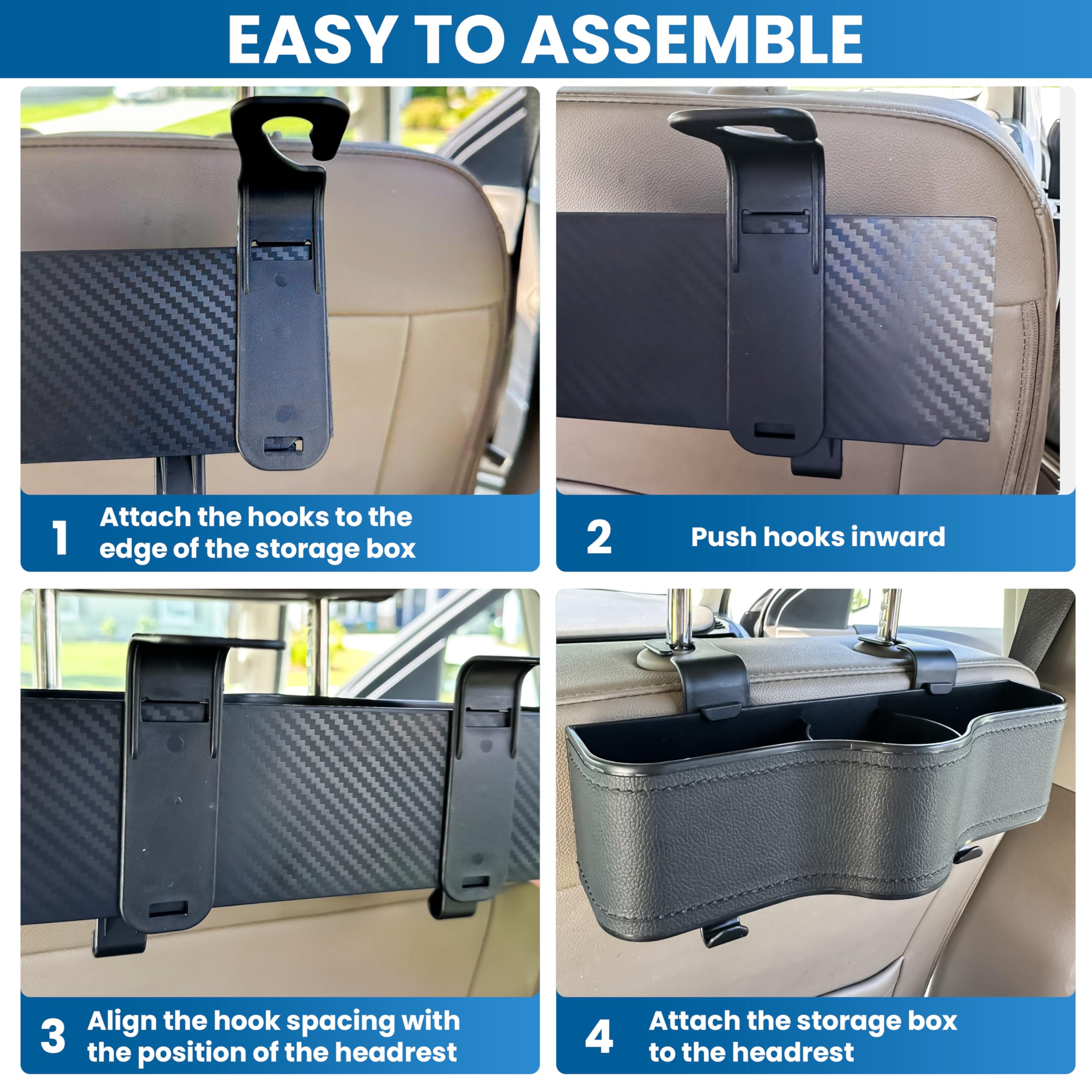 Trunk Organizer For Car Car Backseat Organizer With Cup Holder - 3-in-1 ...