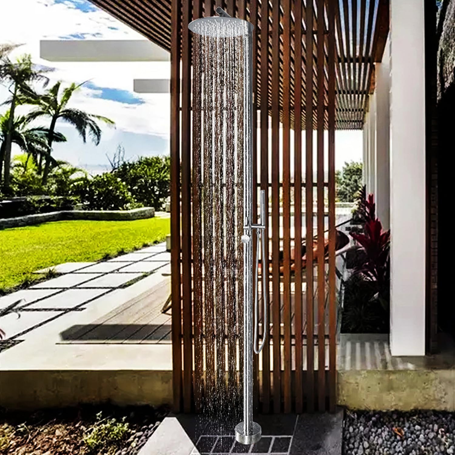 Risers Outdoor Shower Ss Luxury 316 Stainless Steel Outdoor Shower
