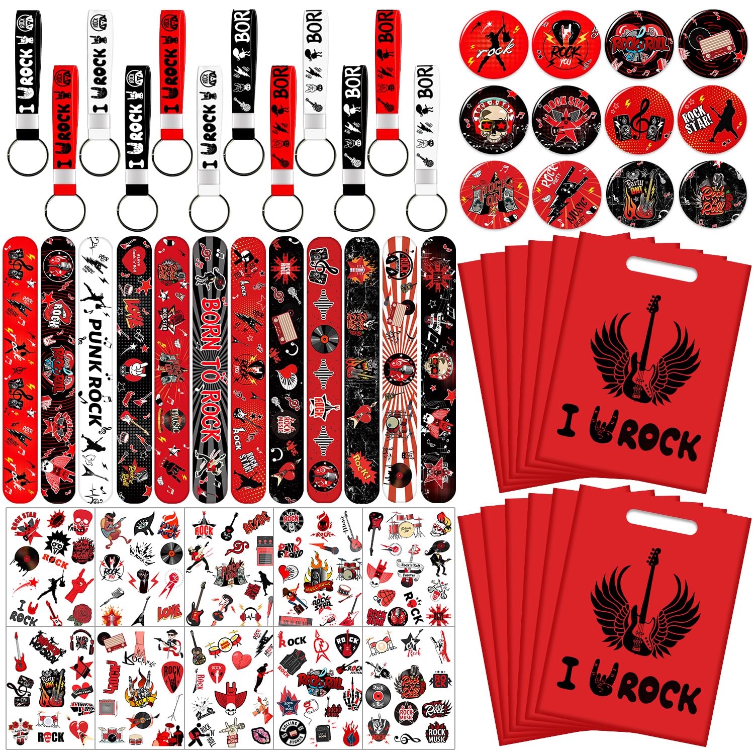 Amazon.com: YYMYMGJ Rock and Roll Party Favors, Rock Star Supplies ...