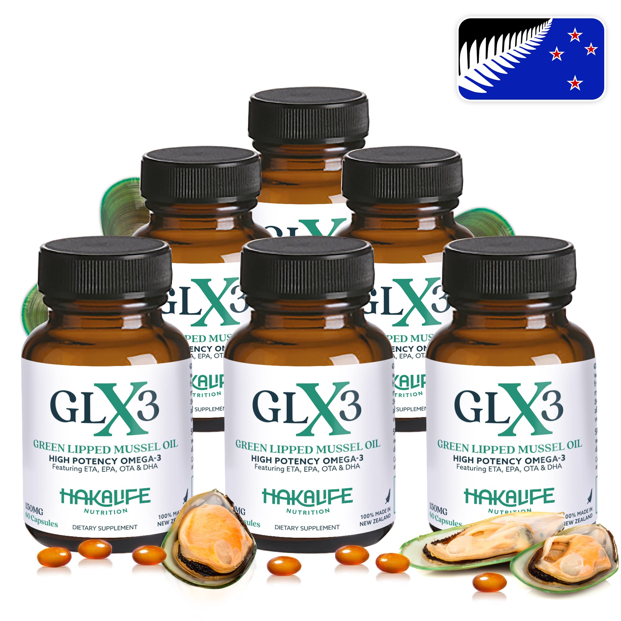 Buy GLX3 Extra Strength Green Lipped Mussel Oil s - Long-Lasting Joint ...