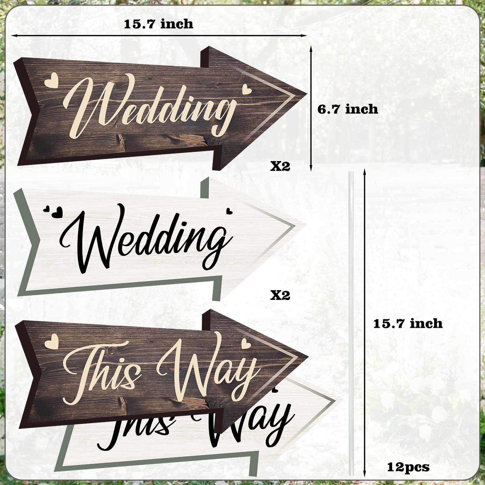 Snapklik.com : ZYP Set Of 6 Brown/White Modern Plastic Wedding ...