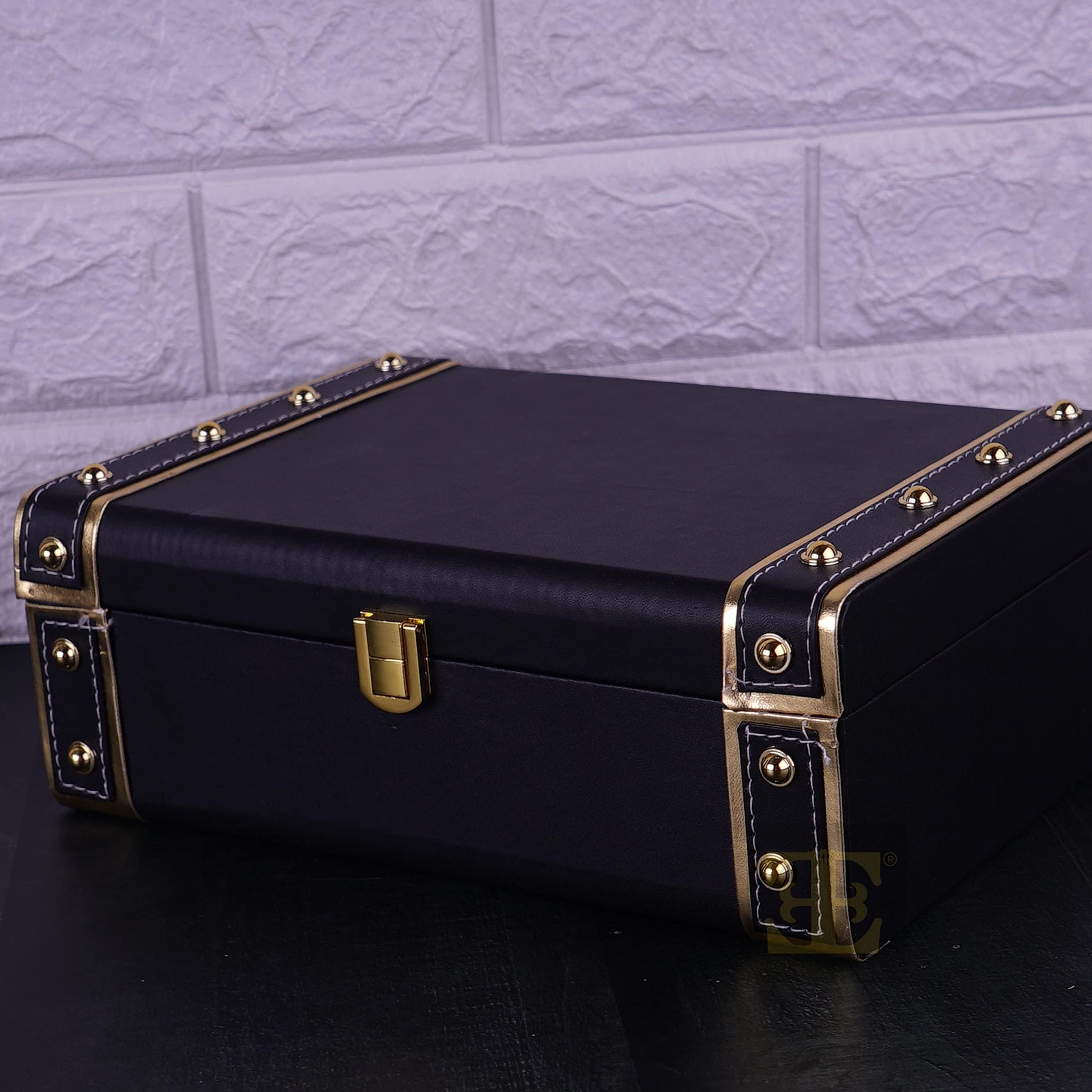 Elan Vintage Style Buxa Modern Metal Long Trunk Box, Storage Box ...