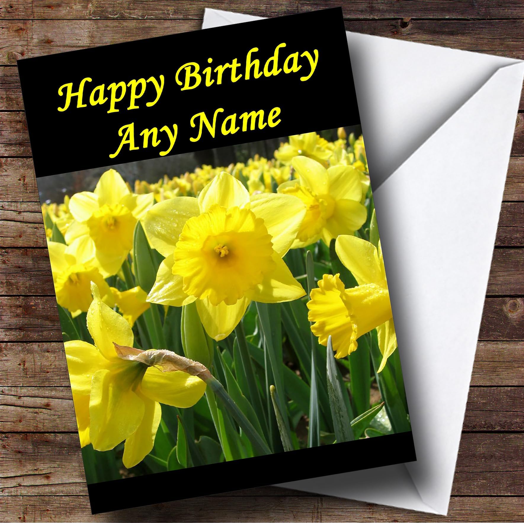 Daffodil Flowers Personalised Birthday Card | Birthday Card | Flowers ...