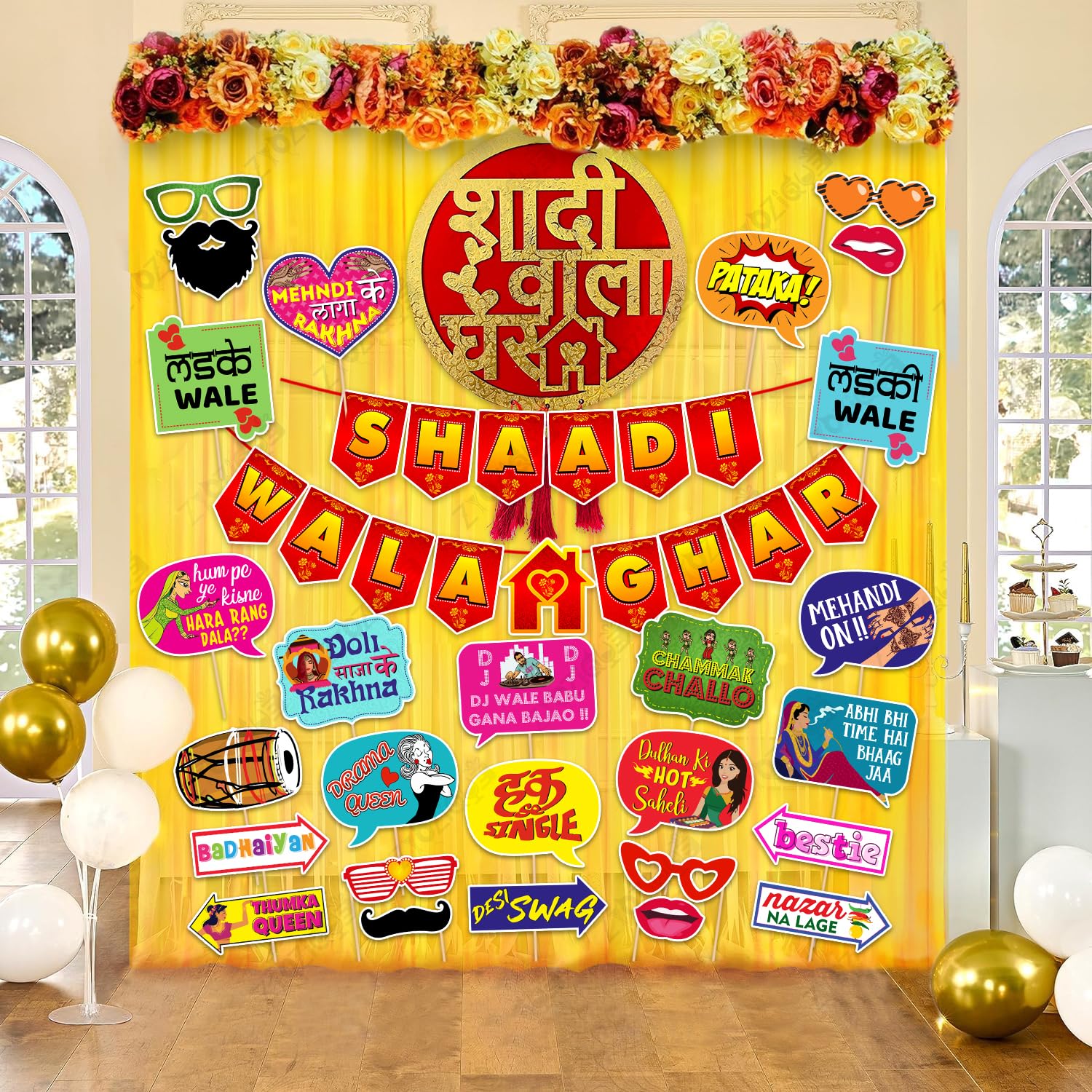 Zyozique® Wedding Decorations Combo For Home | Backdrop Decorations Kit ...