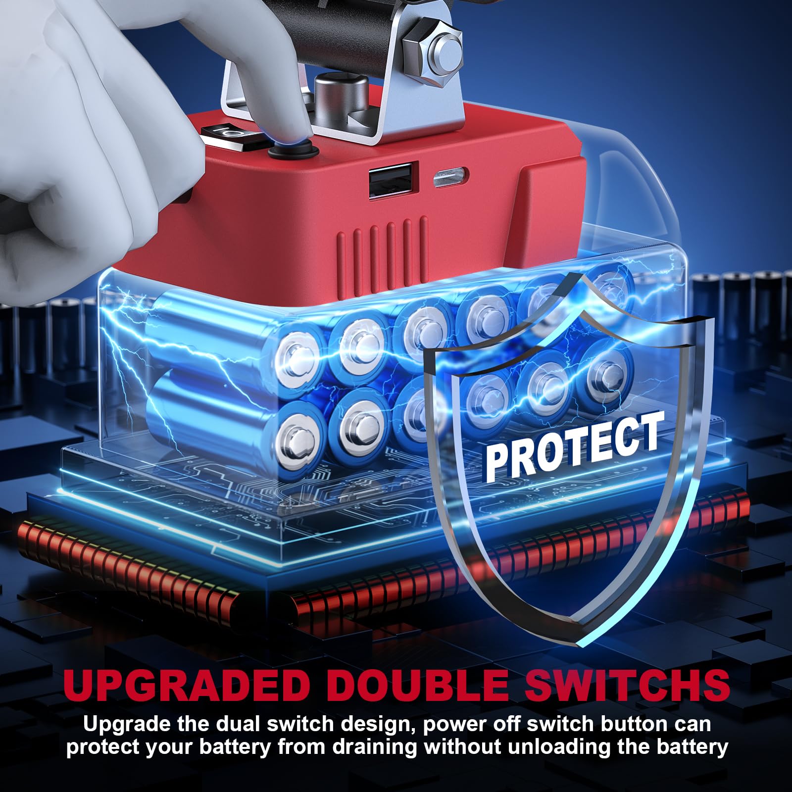 Snapklik.com : Upgraded Dual Switch LED Work Light For Milwaukee M18 ...