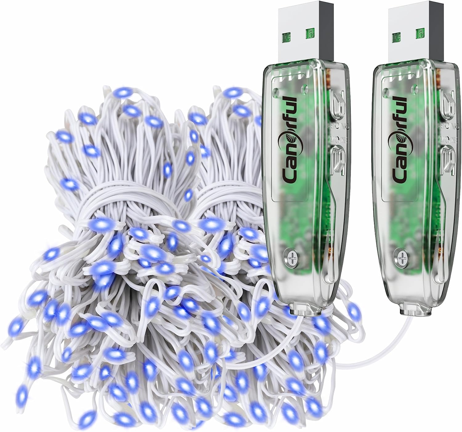 Canorful 2P Total 78Ft 240 LED USB Powered String Lights with Remote ...
