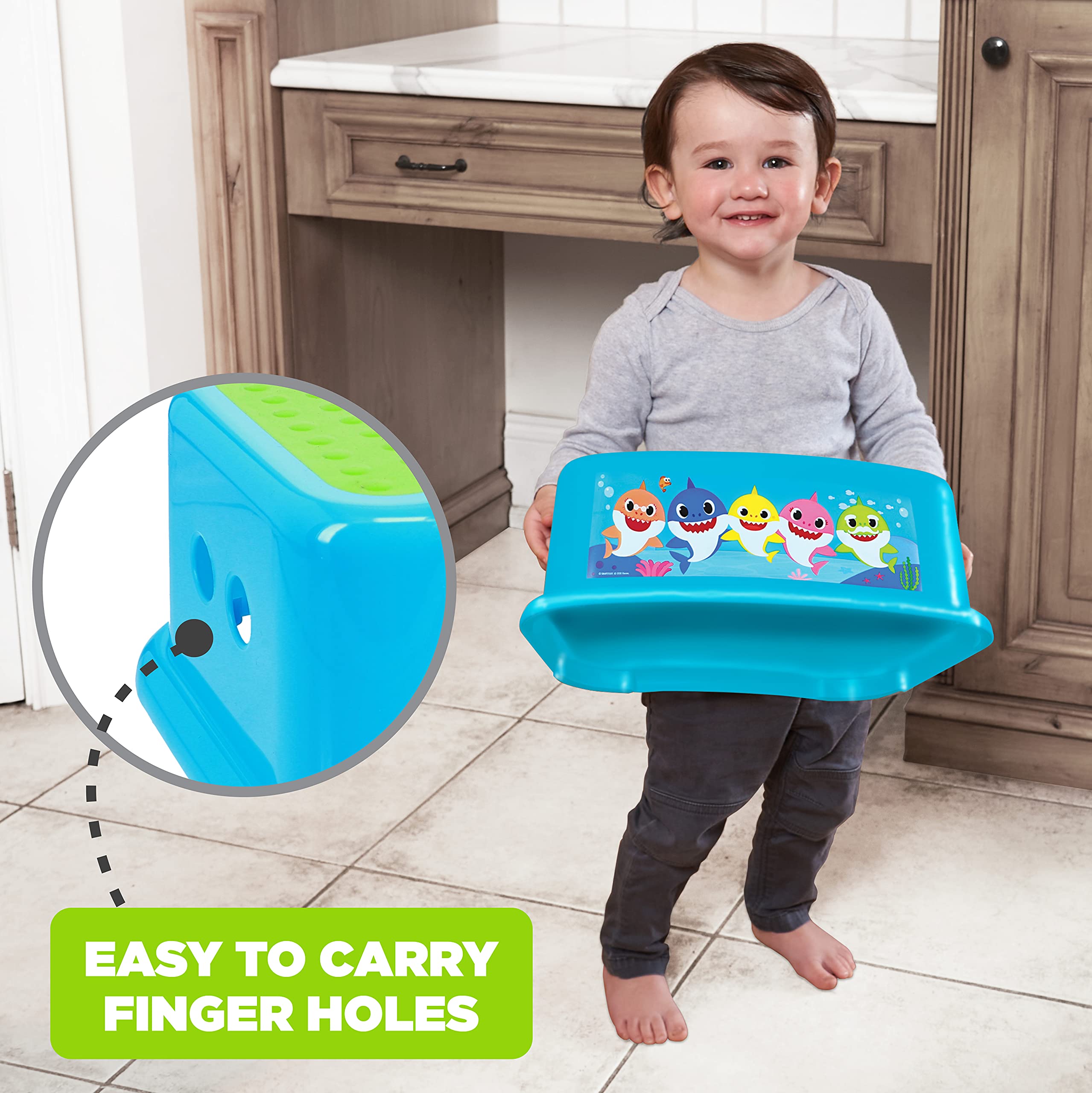 Snapklik.com : PinkFong Baby Shark Bathroom Step Stool For Kids Using ...