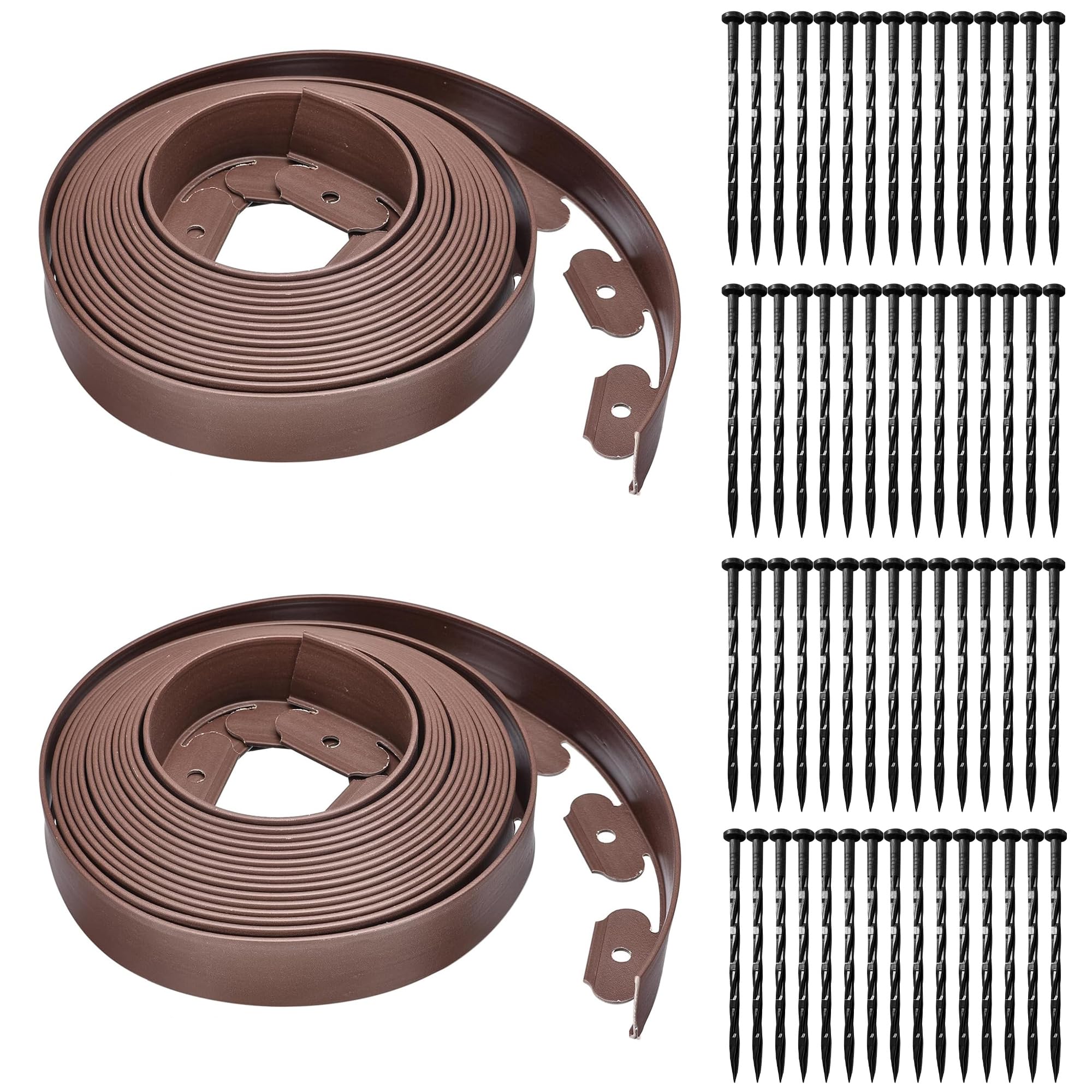 Amazon.com : No Dig Landscape Edging, Plastic Lawn Edging 2 Inch Tall ...