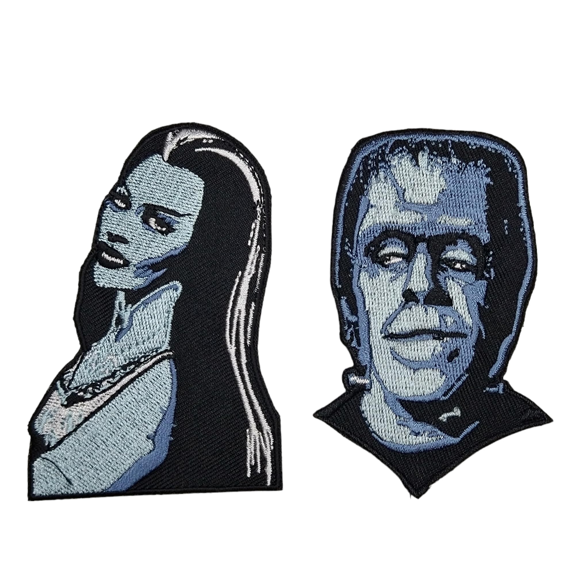 Amazon.com: The Munsters Lily & Herman Munster Iron-On Patches – Official Rock Rebel Embroidered ...