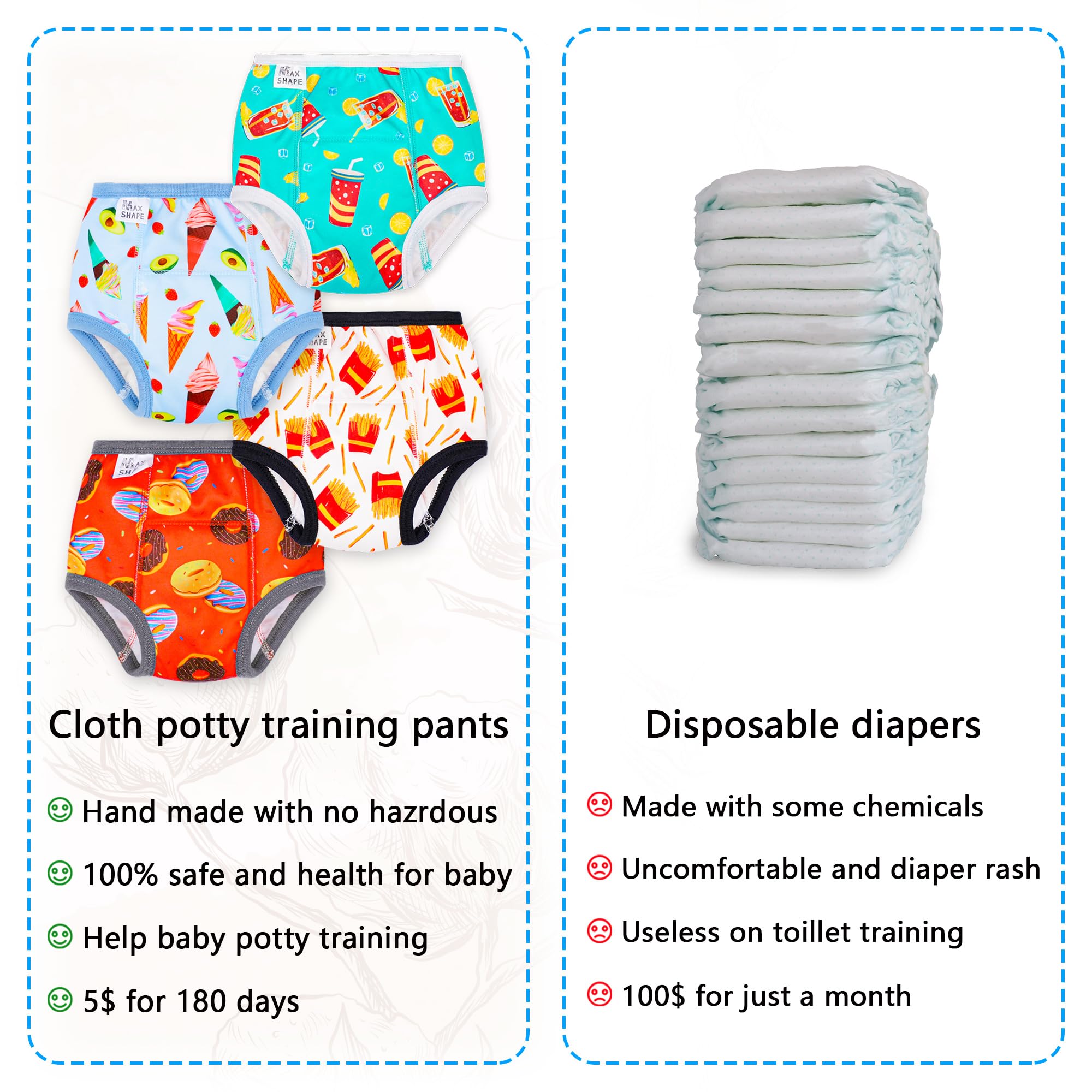 Snapklik.com : Max Shape Toddler Girls Training Pants Potty Training ...