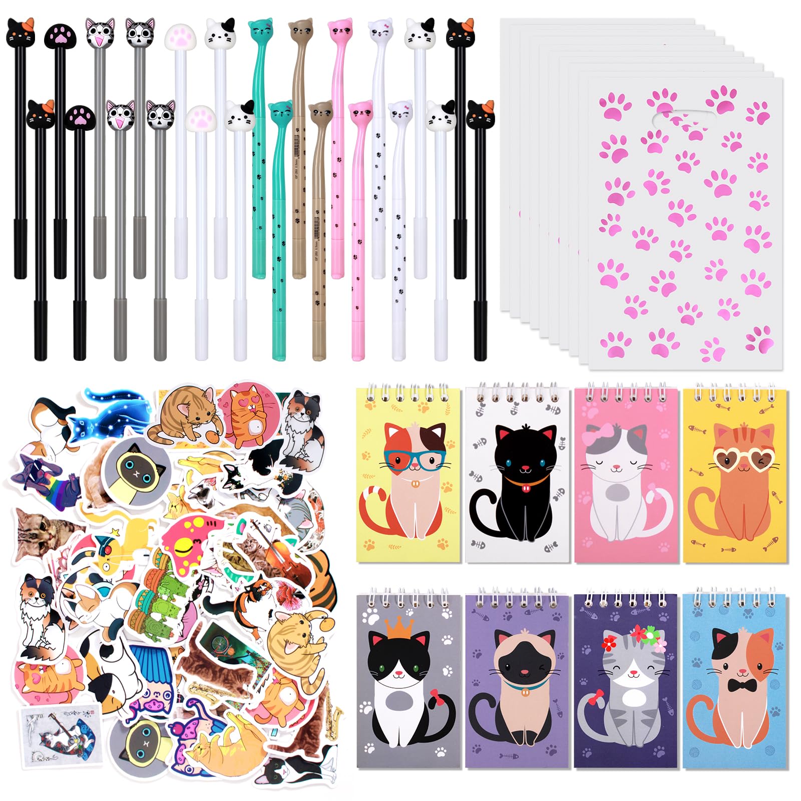 Amazon.com : SIXVALA Cat Party Favors, 172 Pcs Cat Themed Birthday ...