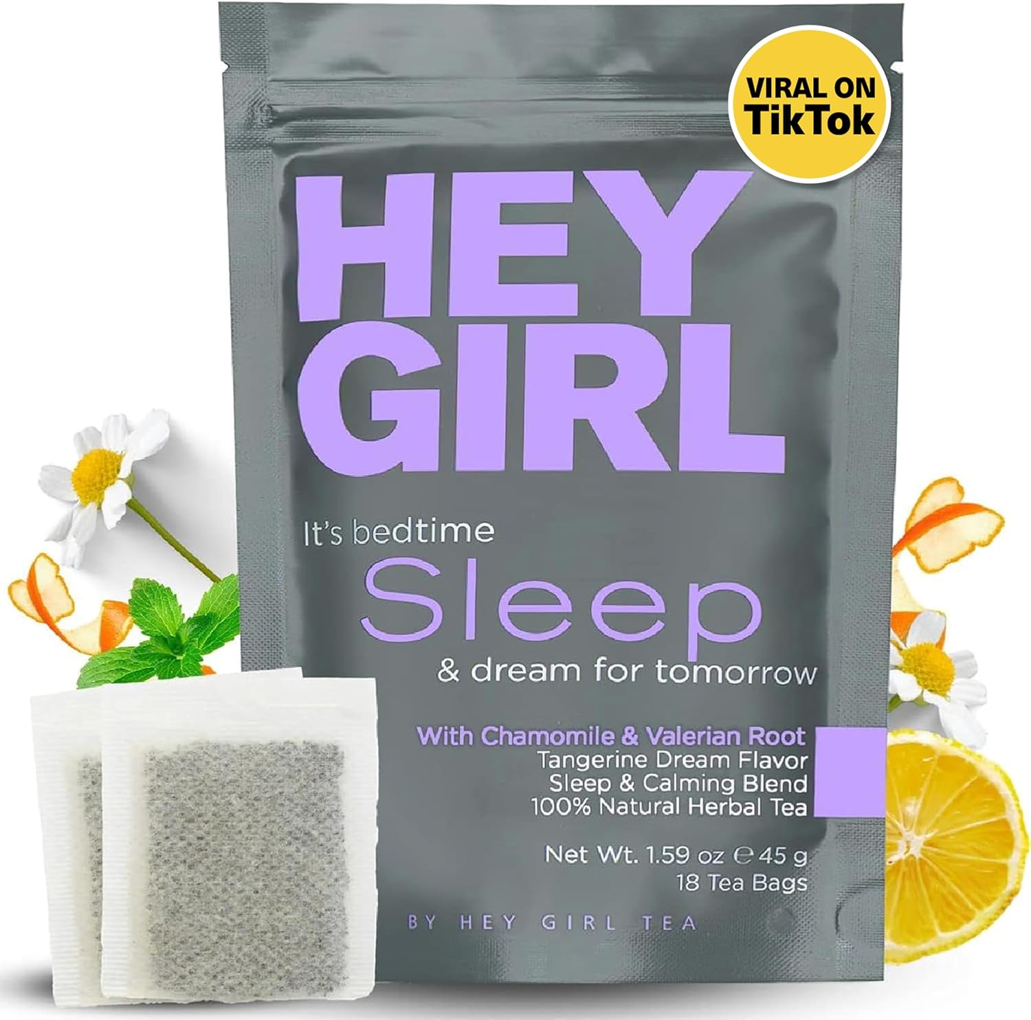 Sleep Tea for Bedtime - Calming Sleepytime Herbal Tea w/Valerian Root ...