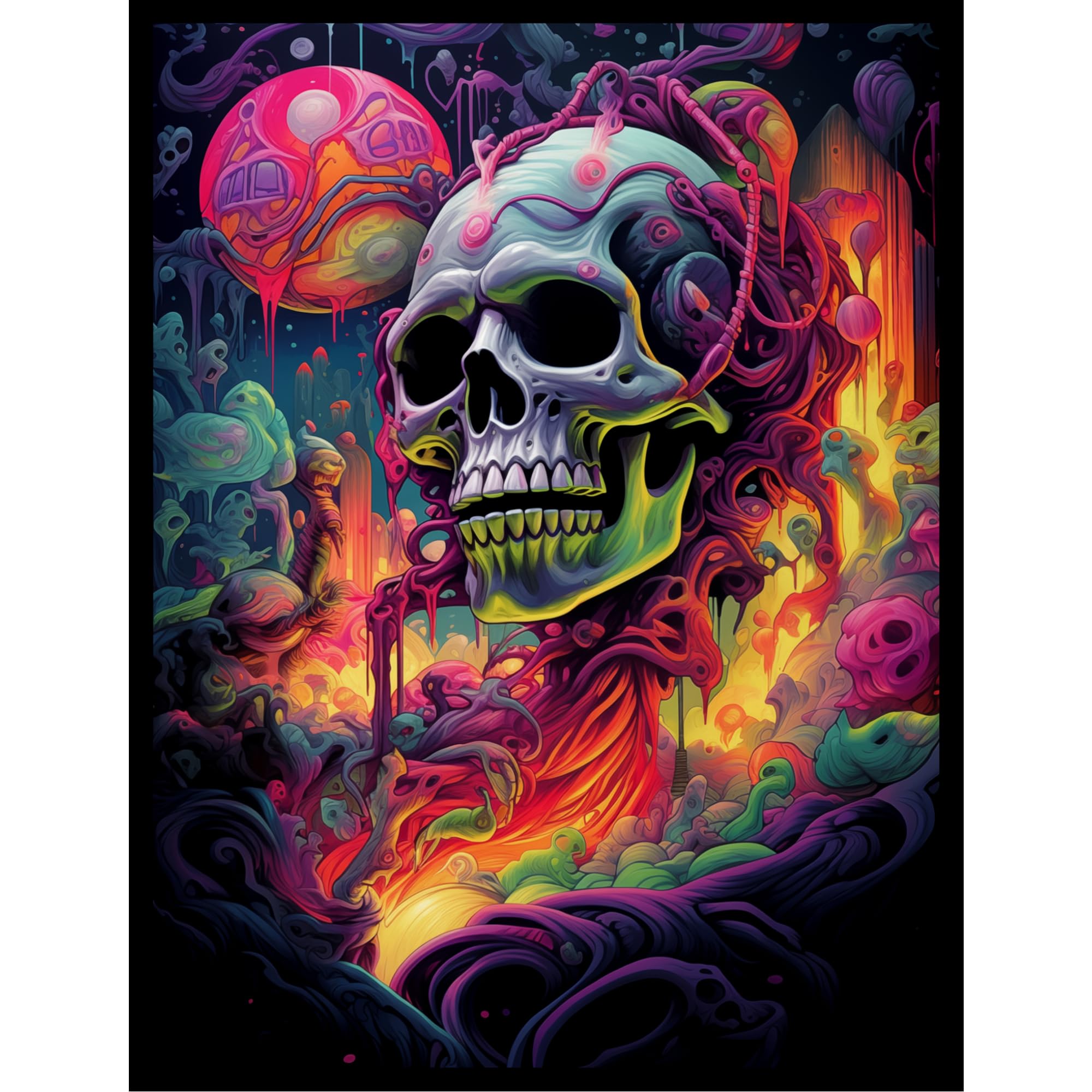Amazon.com: MTG (Psychedelic Skull) - 100ct Matte TCG Card Art Sleeves ...