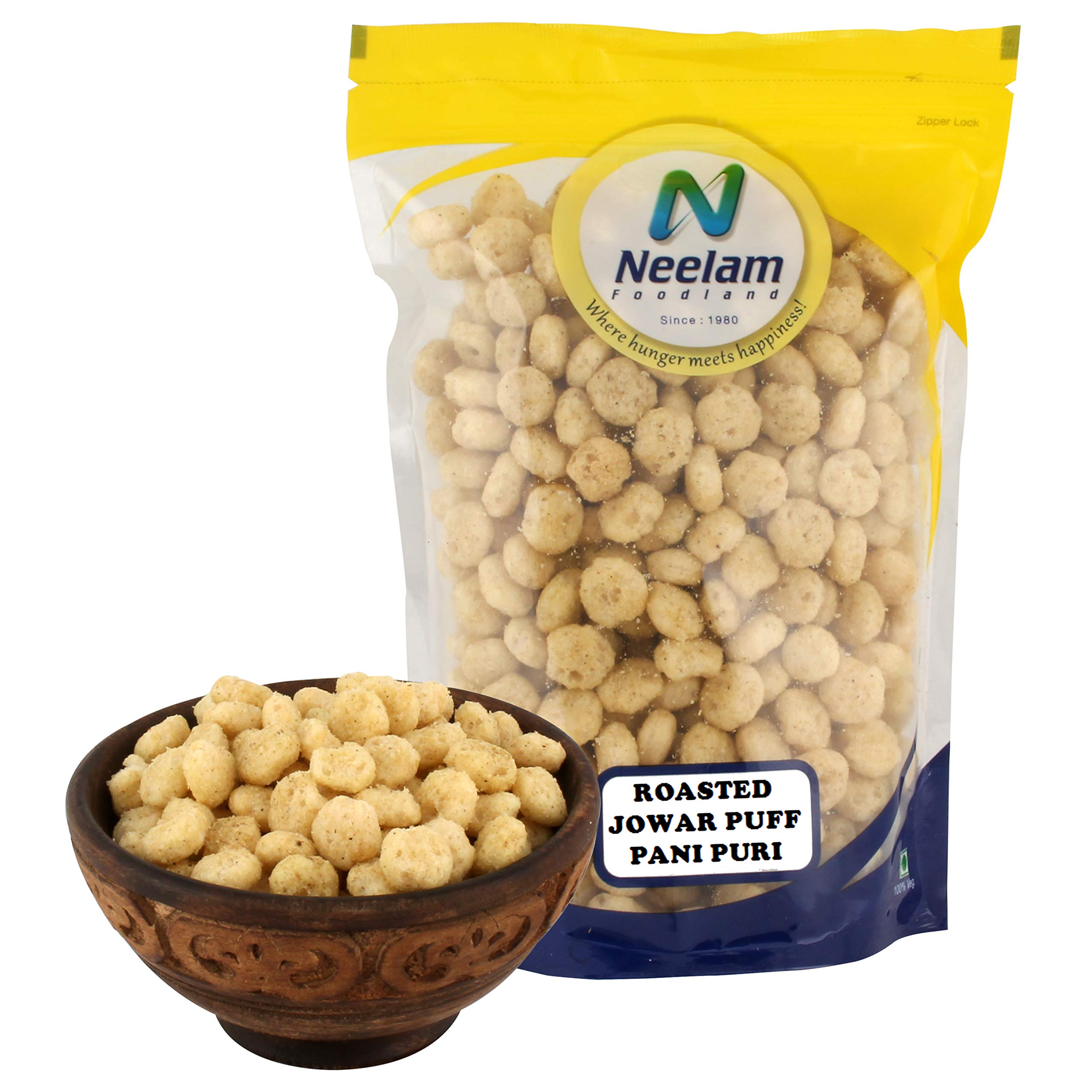Neelam Foodland Mumbai Roasted Jowar Puff Pani Puri Flavor Sorghum ...