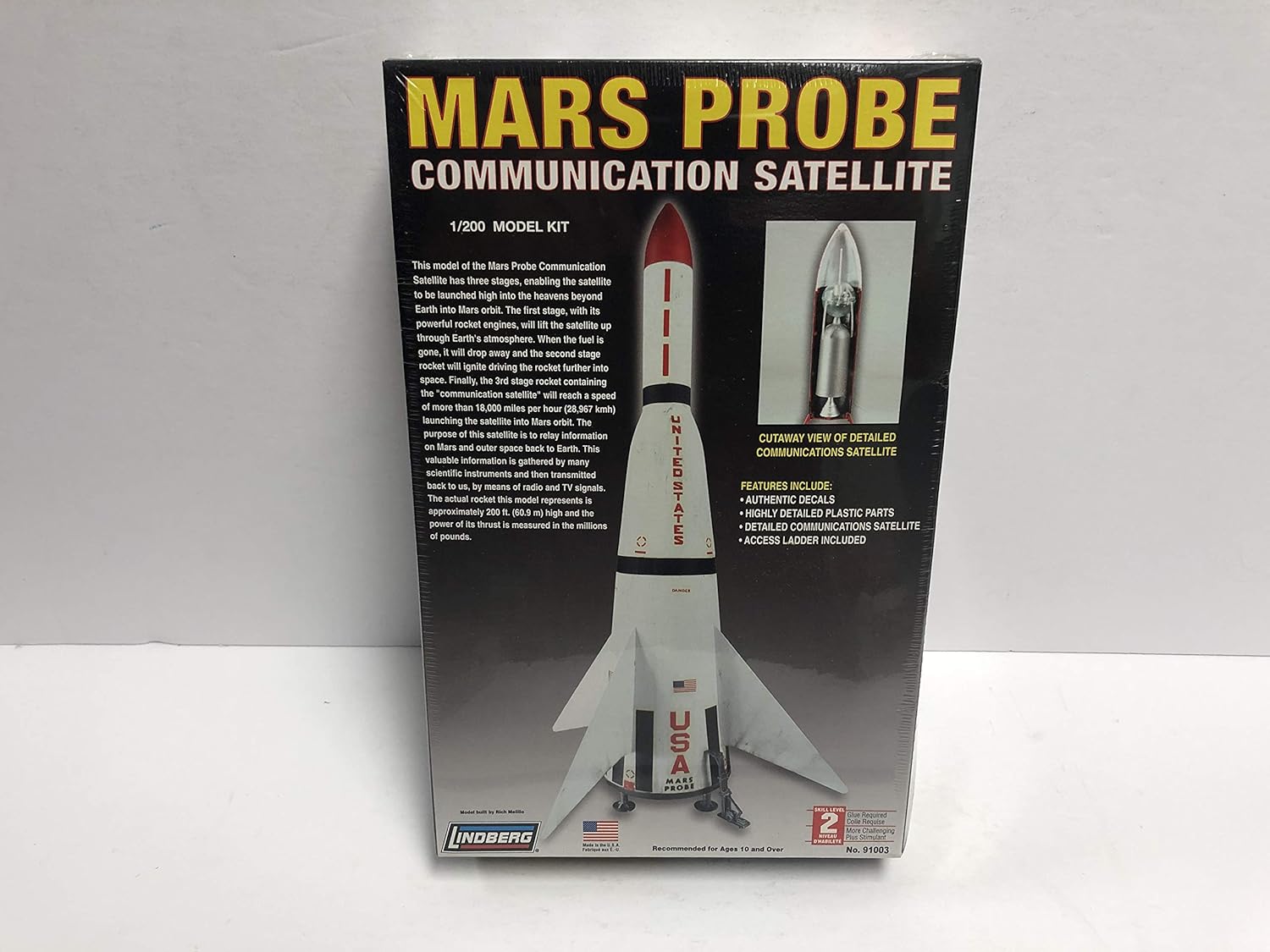 Amazon.com: Mars Probe Communication Satellite Lindberg 1/200 Scale ...