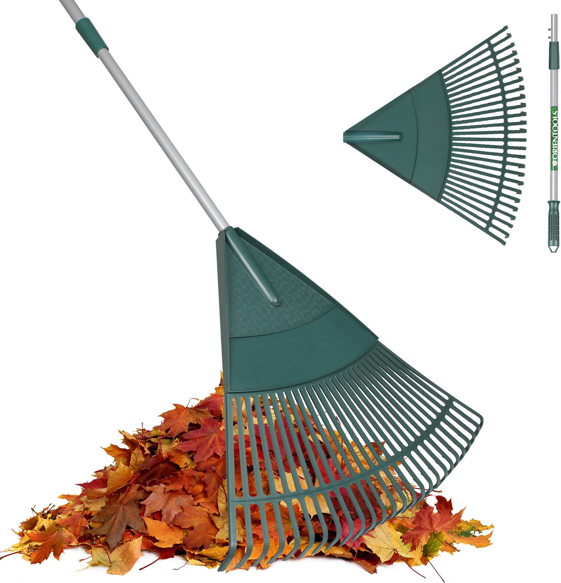 KOTARBAU® Râteau Robuste 151 cm 23 Dents avec Manche Râteau à Feuilles ...