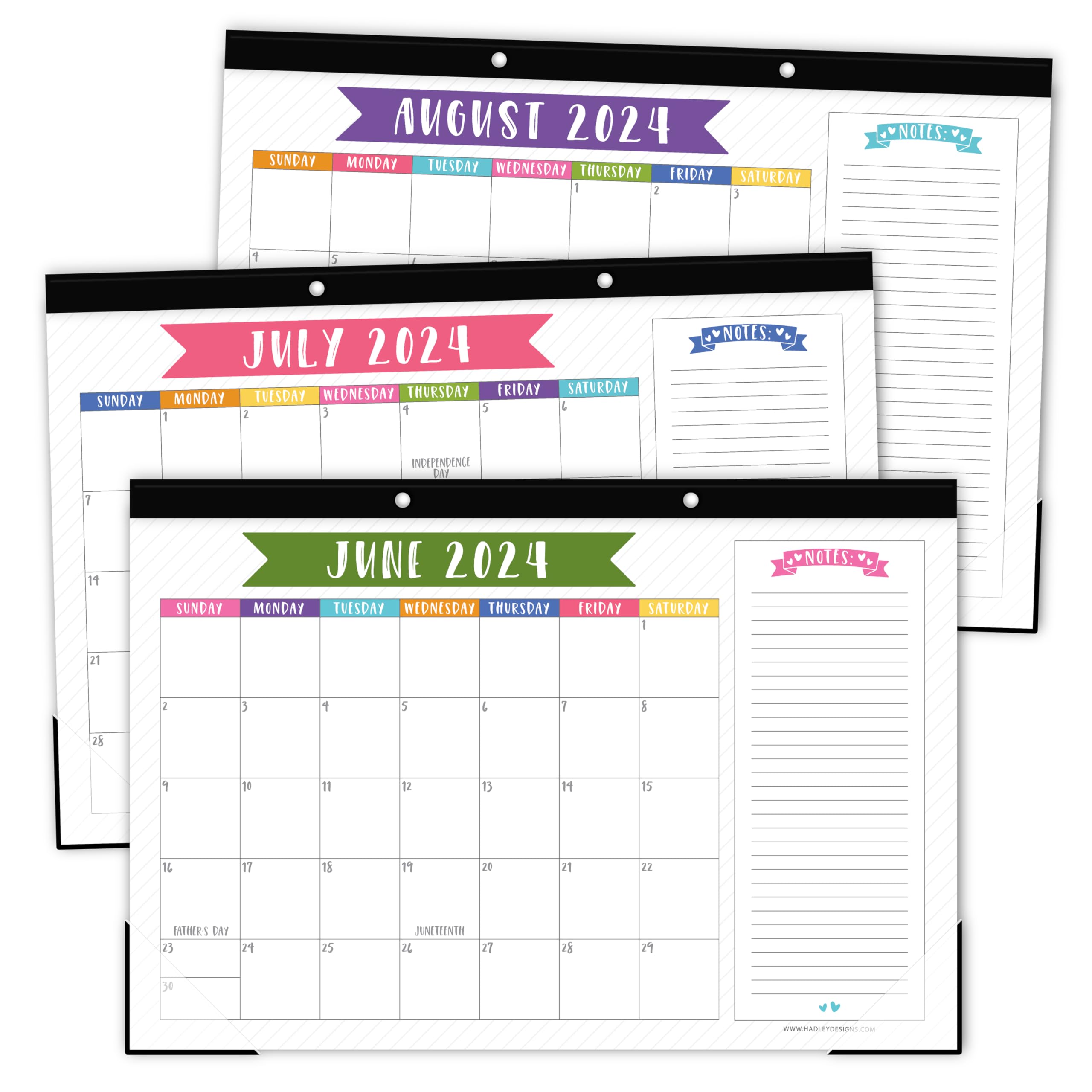 Snapklik.com : Colorful Teacher Desk Calendar 2024-2025 - Academic Desk ...