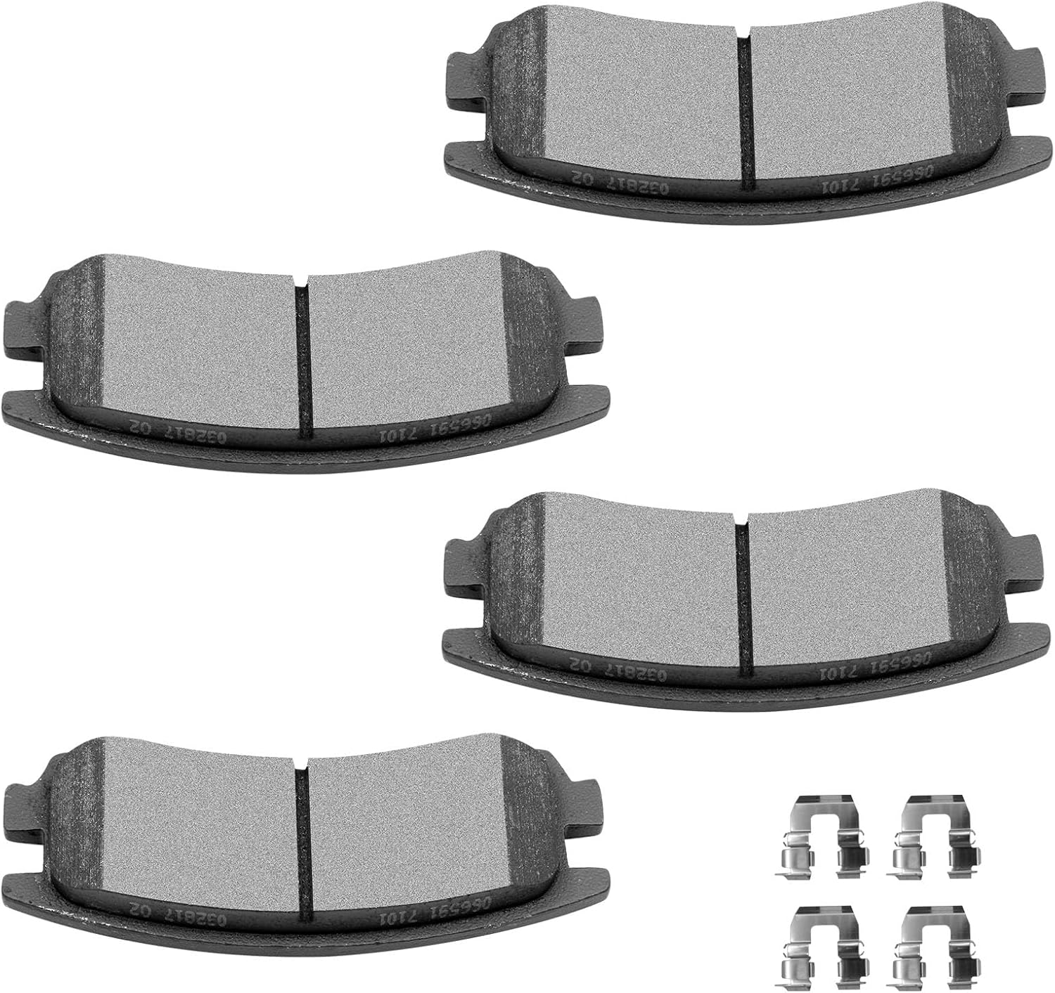 Amazon.com: BRAKEUS D698 Rear Disc Ceramic Brake Pad Set w/Hardware For ...