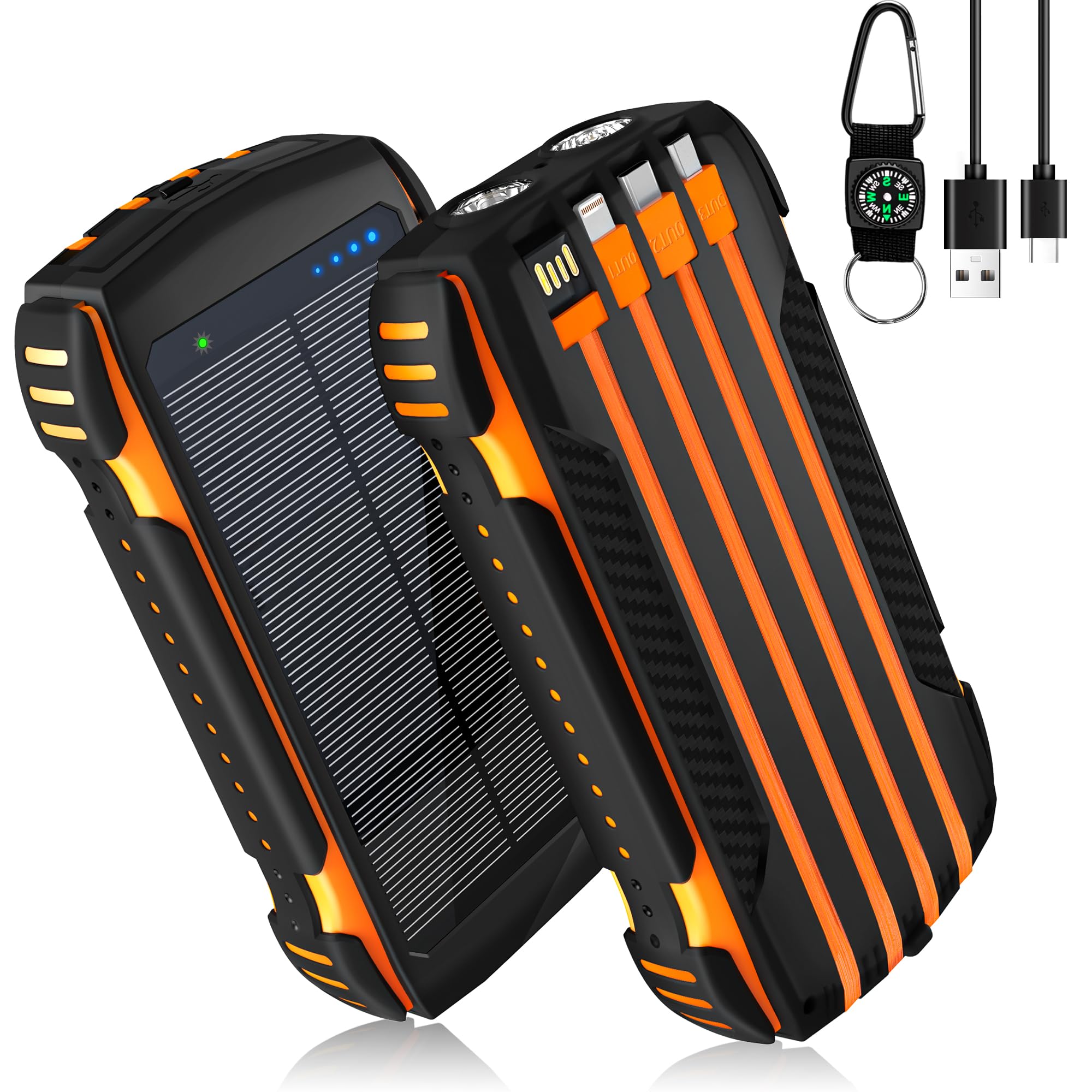 Amazon.com: Solar Power Bank, Portable Charger 30,000 mAh Solar Charger ...