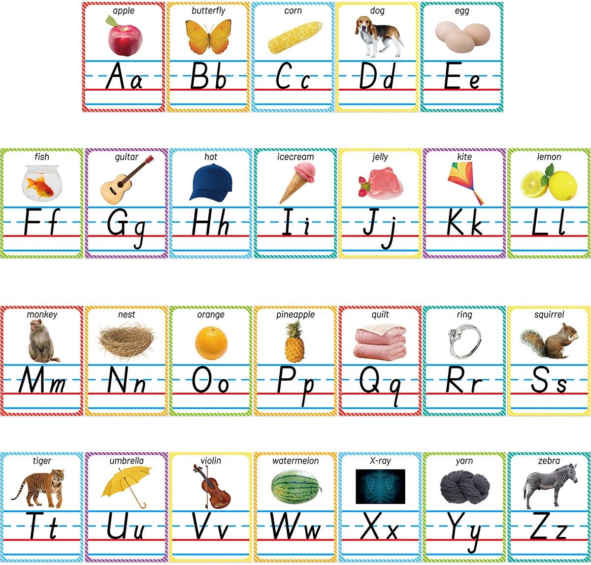 Amazon.com: Alphabet and Number Bulletin Board Set Traditional ...