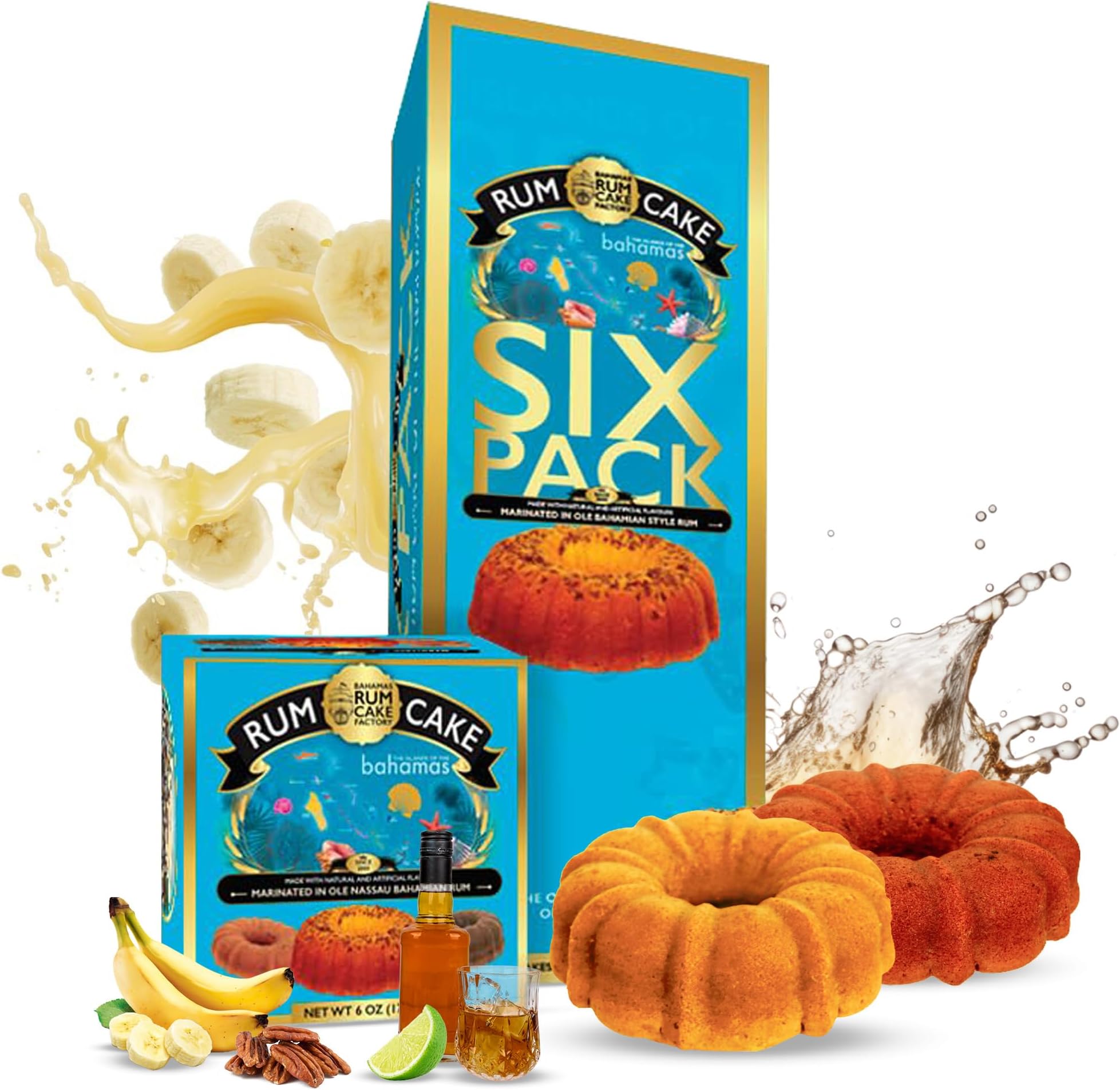 Amazon.com: The Bahamas Rum Cake Factory – Mixed Flavors Rum Cake ...