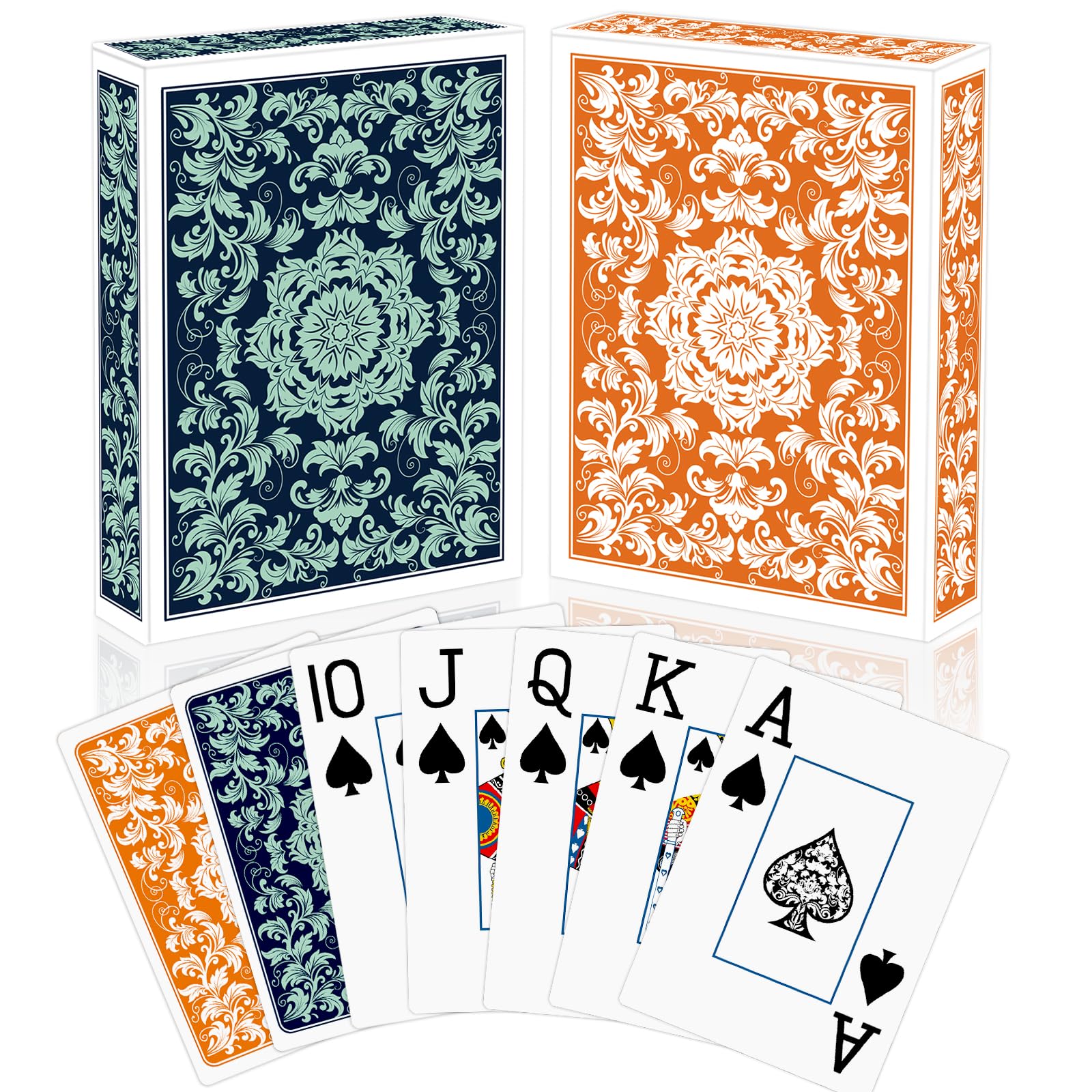 Amazon.com: Playing Cards,Deck of Cards,Playing Cards 2 Pack,Poker Cards Professional Set,Jumbo ...