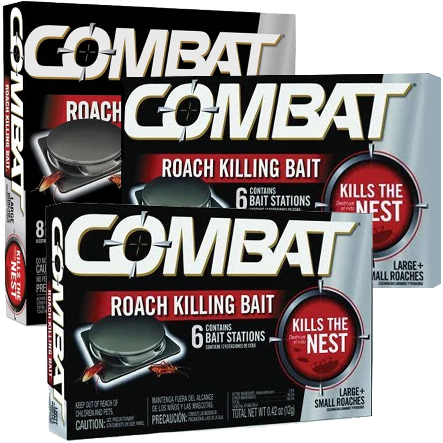 Amazon.com : Combat Roach Killing Bait Variety Pack, 20 Assorted Roach ...