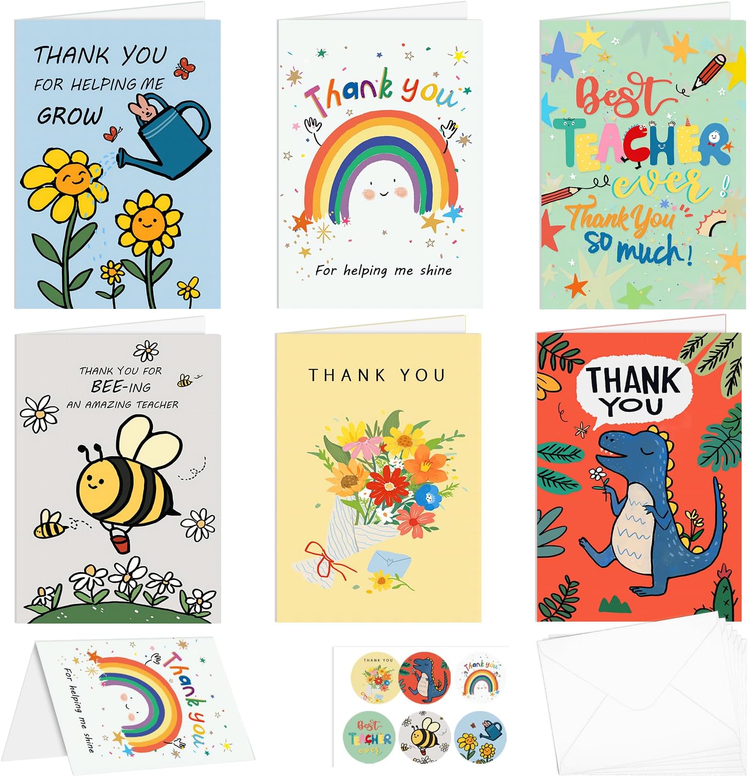 DPKOW Thank You Teacher Cards Multipack, Best Teacher Cards Thank You ...