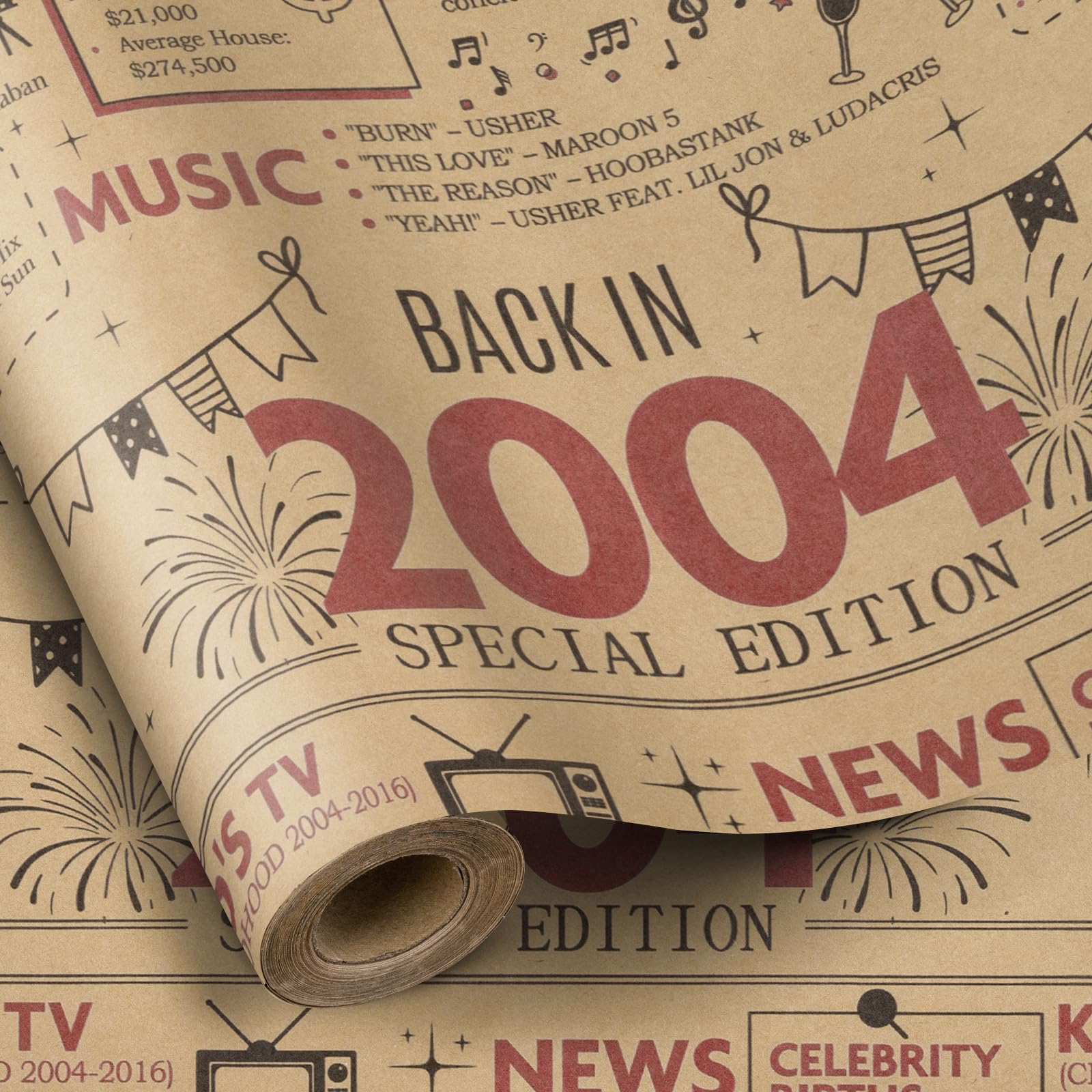 Amazon.com: RUSPEPA 2025 Funny Birthday Wrapping Paper for Teenager ...