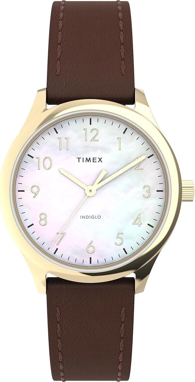Amazon.com: Timex Women's Modern Easy Reader 32mm Watch - Brown Strap ...