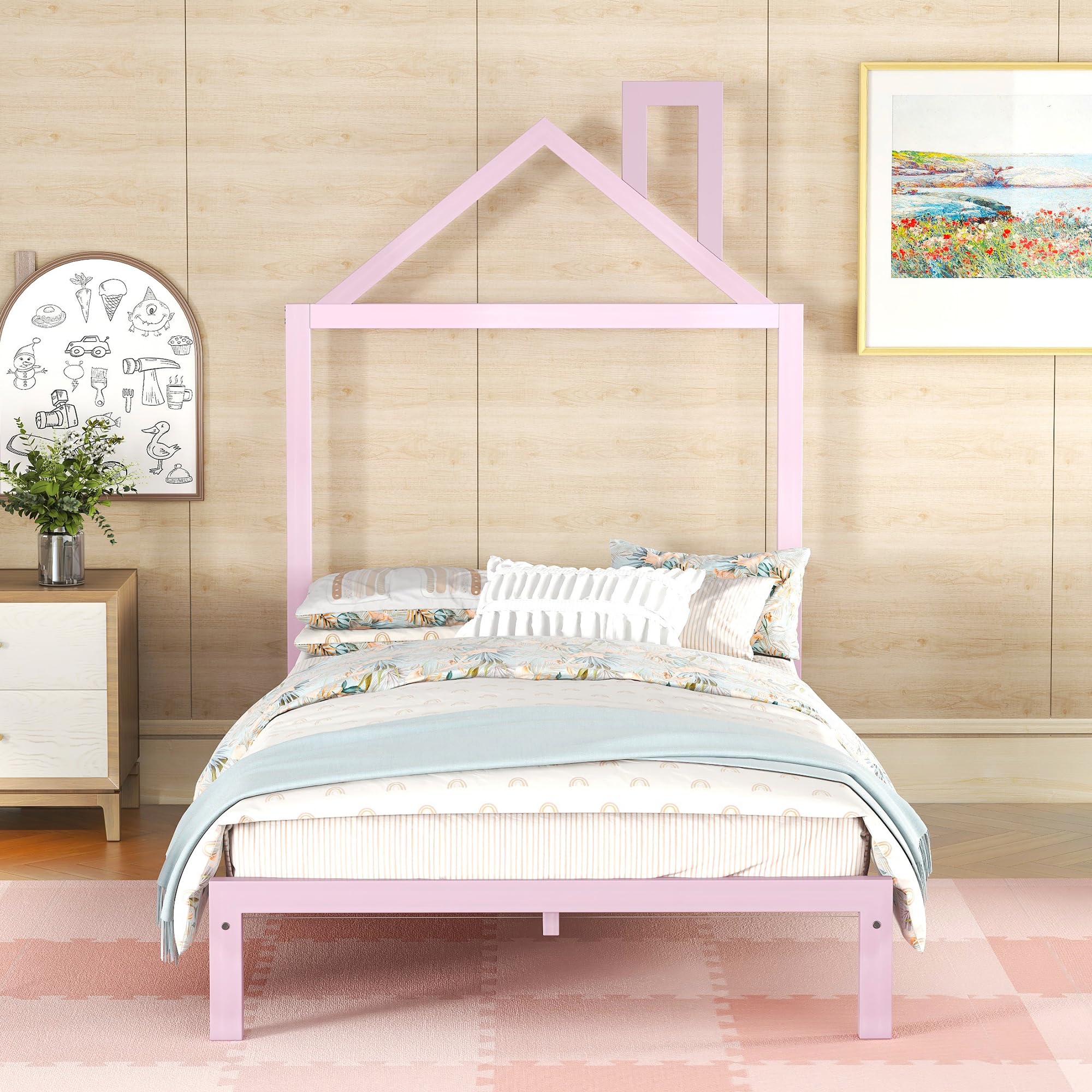 Snapklik.com : Metal Twin Bed For Kids, Girls Bed