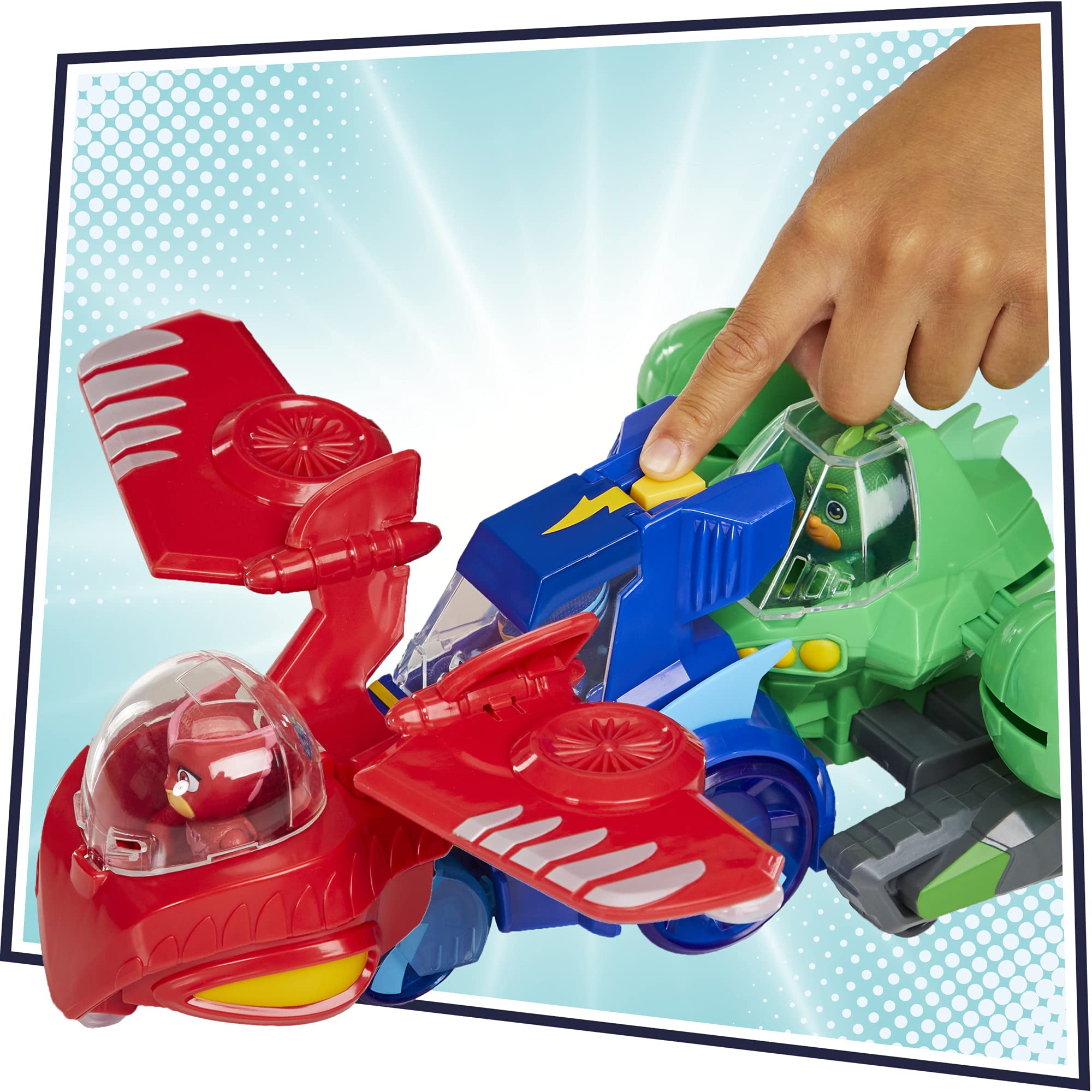 PJ Masks 3-in-1 Combiner Jet Preschool Toy, PJ Masks Toy Set with 3 ...