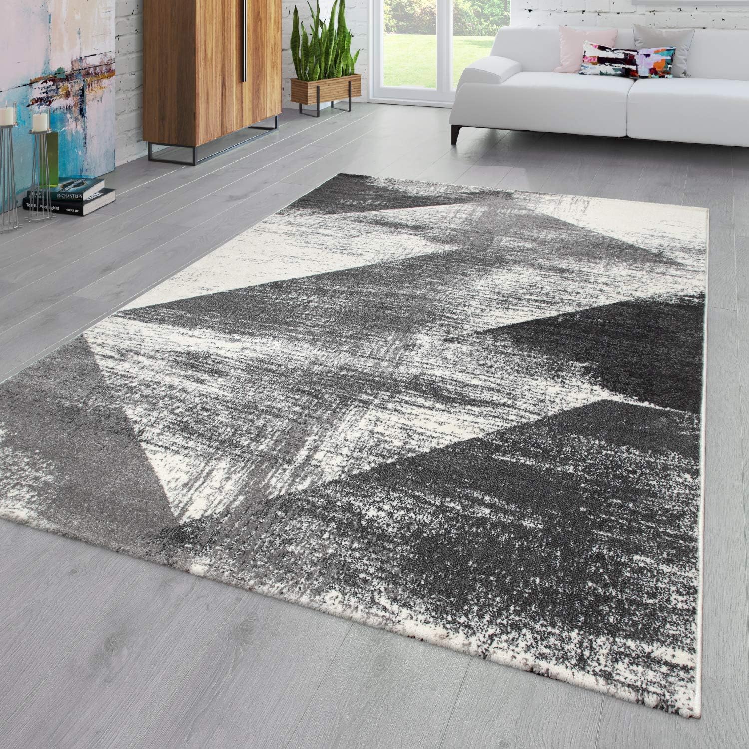 Amazon.com: Paco Home Area Rug Abstract Geometric Pattern in Modern ...