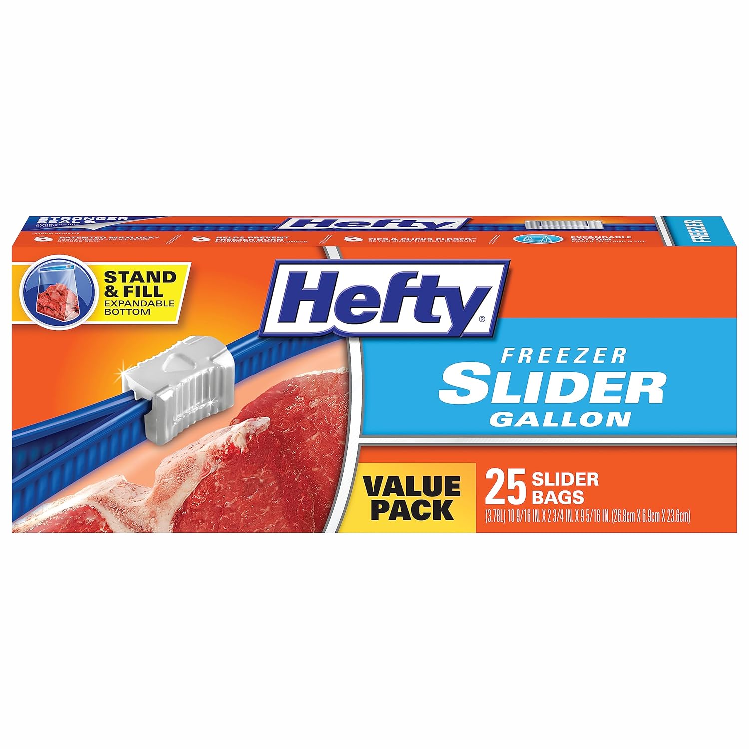 Buy Hefty One Zip Freezer Bag Gallon Size, 25 Count Online at Low ...