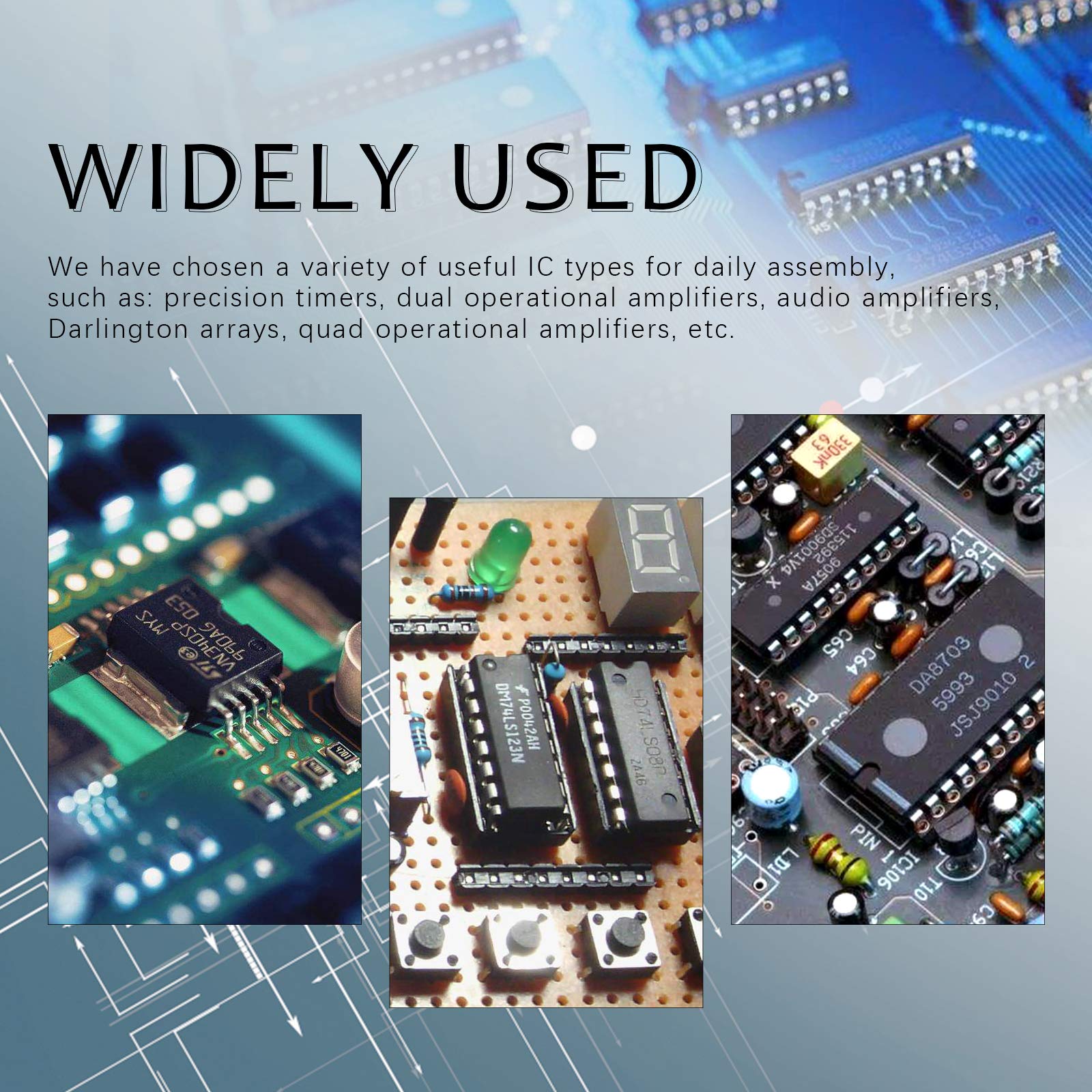 Snapklik.com : Swpeet 40Pcs 20 Different Types 74HCxx And 74LSxx Series ...