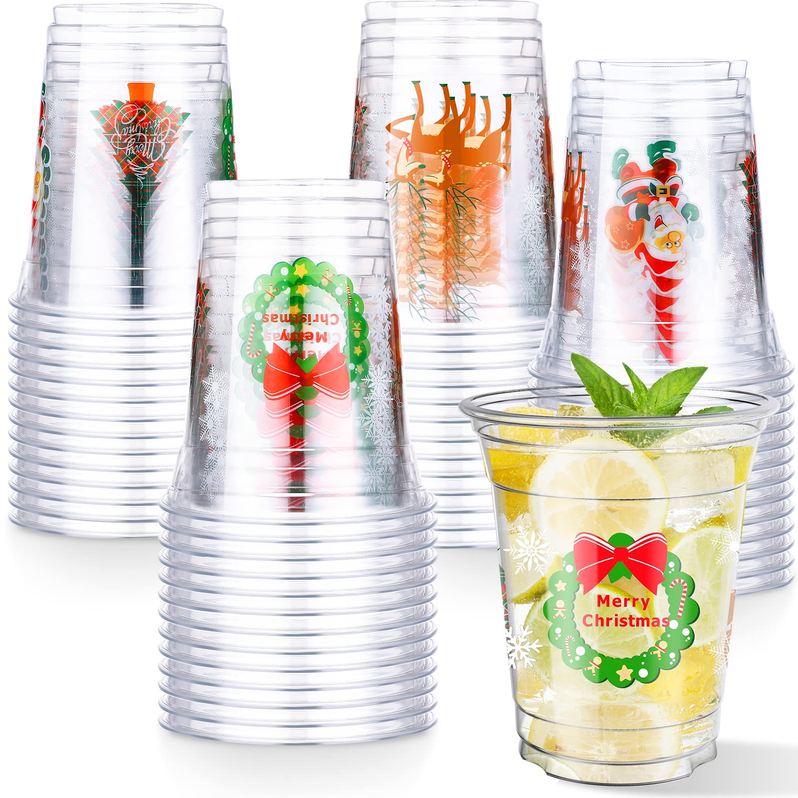 Amazon.com: 48 PCS 12 oz Merry Christmas Party Cups merry christmas ...